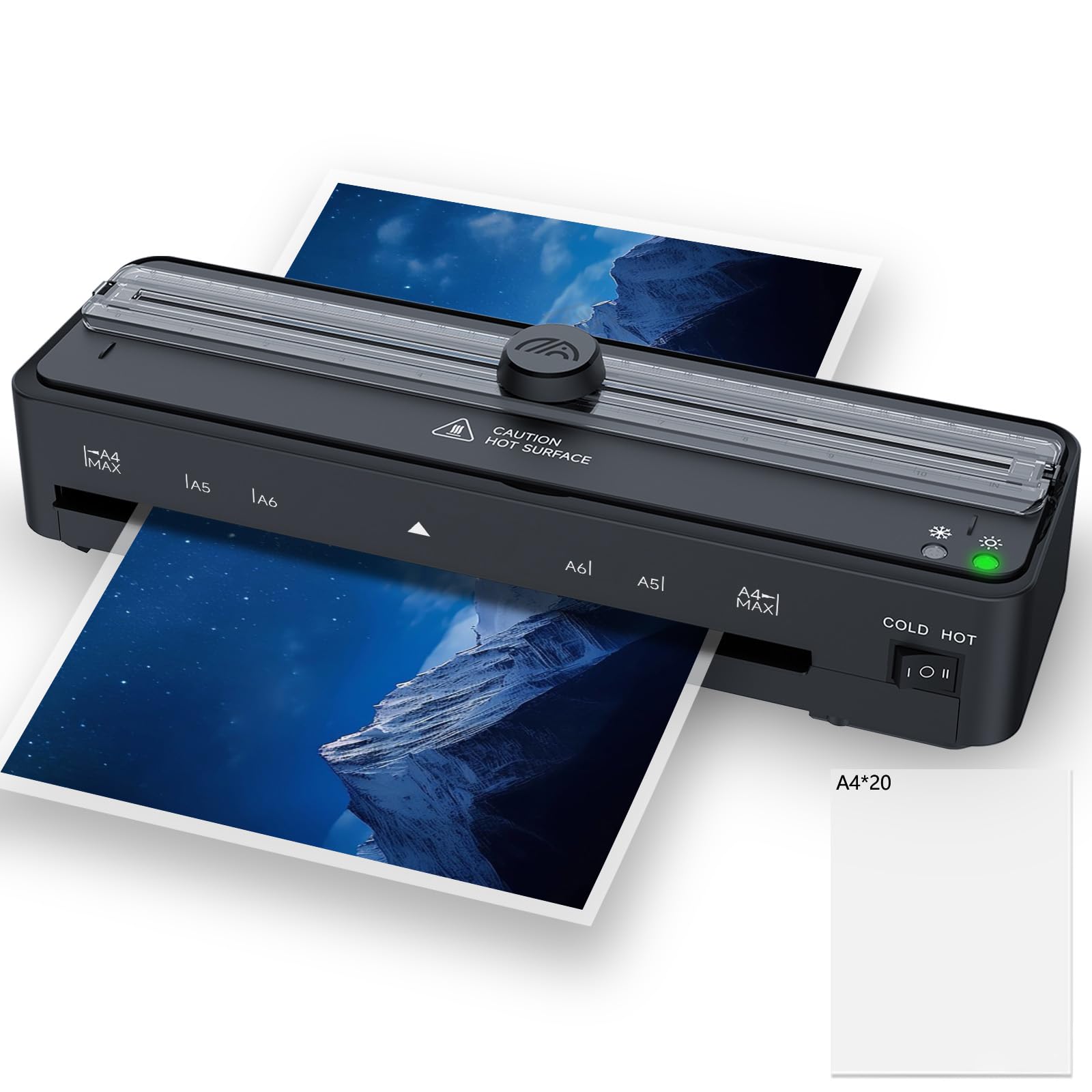 Amazon.com : Locamp A4 Laminator Machine with 20 Laminating Sheets,9 ...