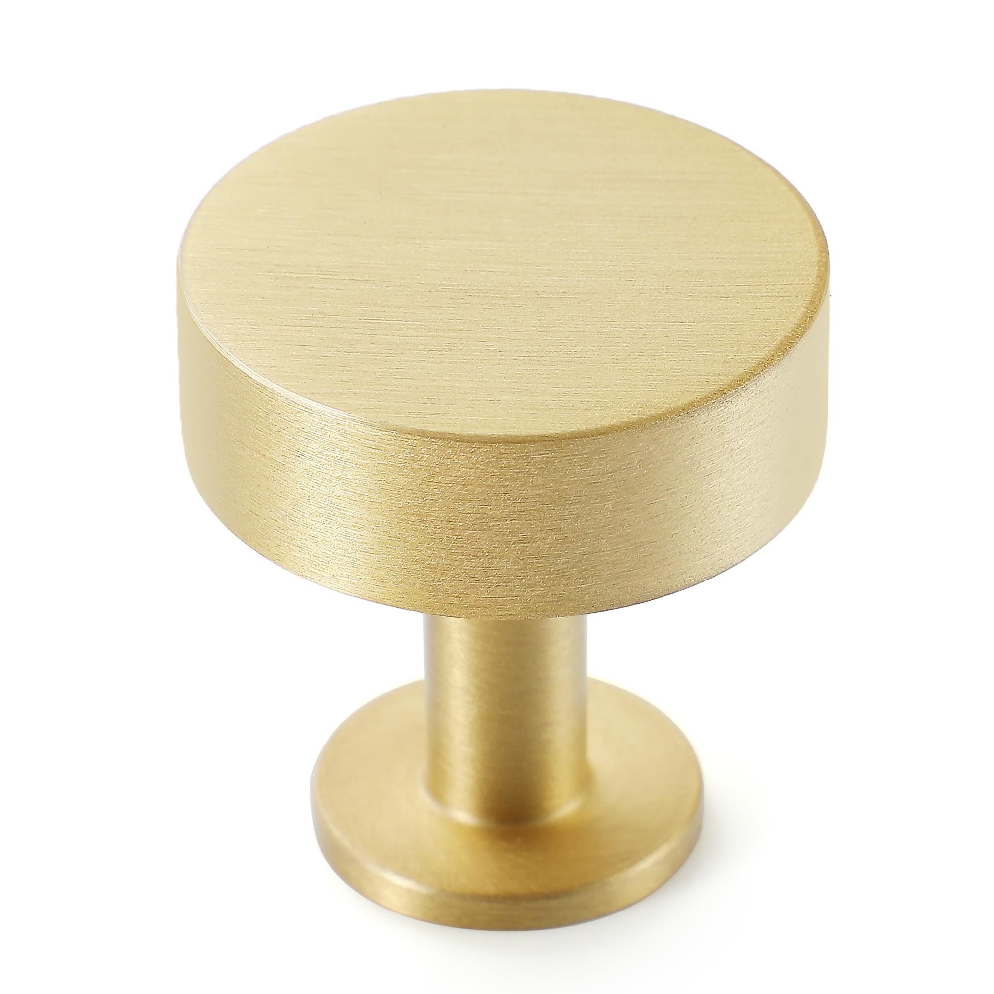 KOPPALIVE 10-Pack Gold Modern Cabinet Knobs, Solid Brass Drawers Knobs ...