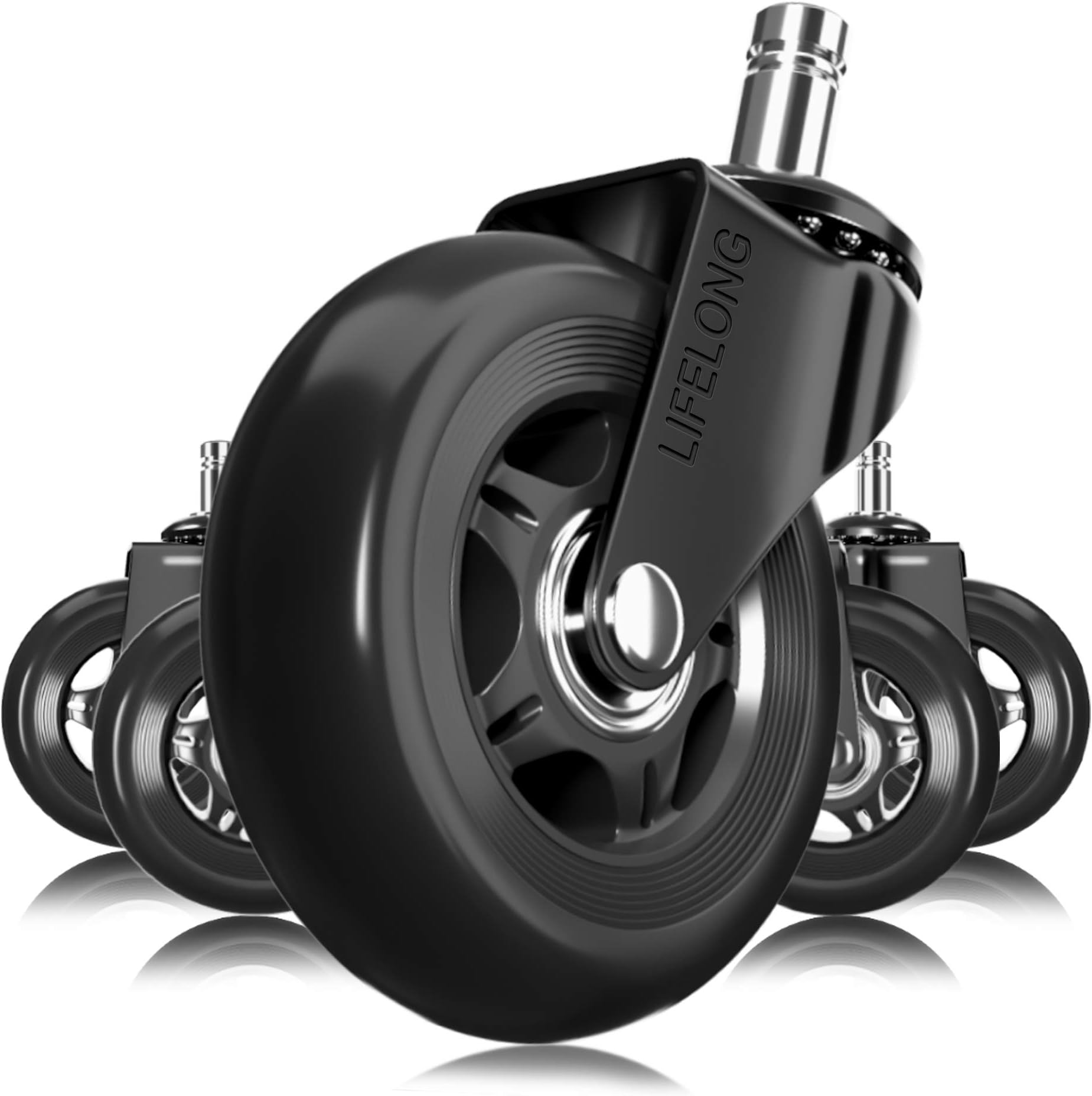Amazon.com: Oajen 4" 100mm twin wheel caster, furniture wheel, 7/16" x ...