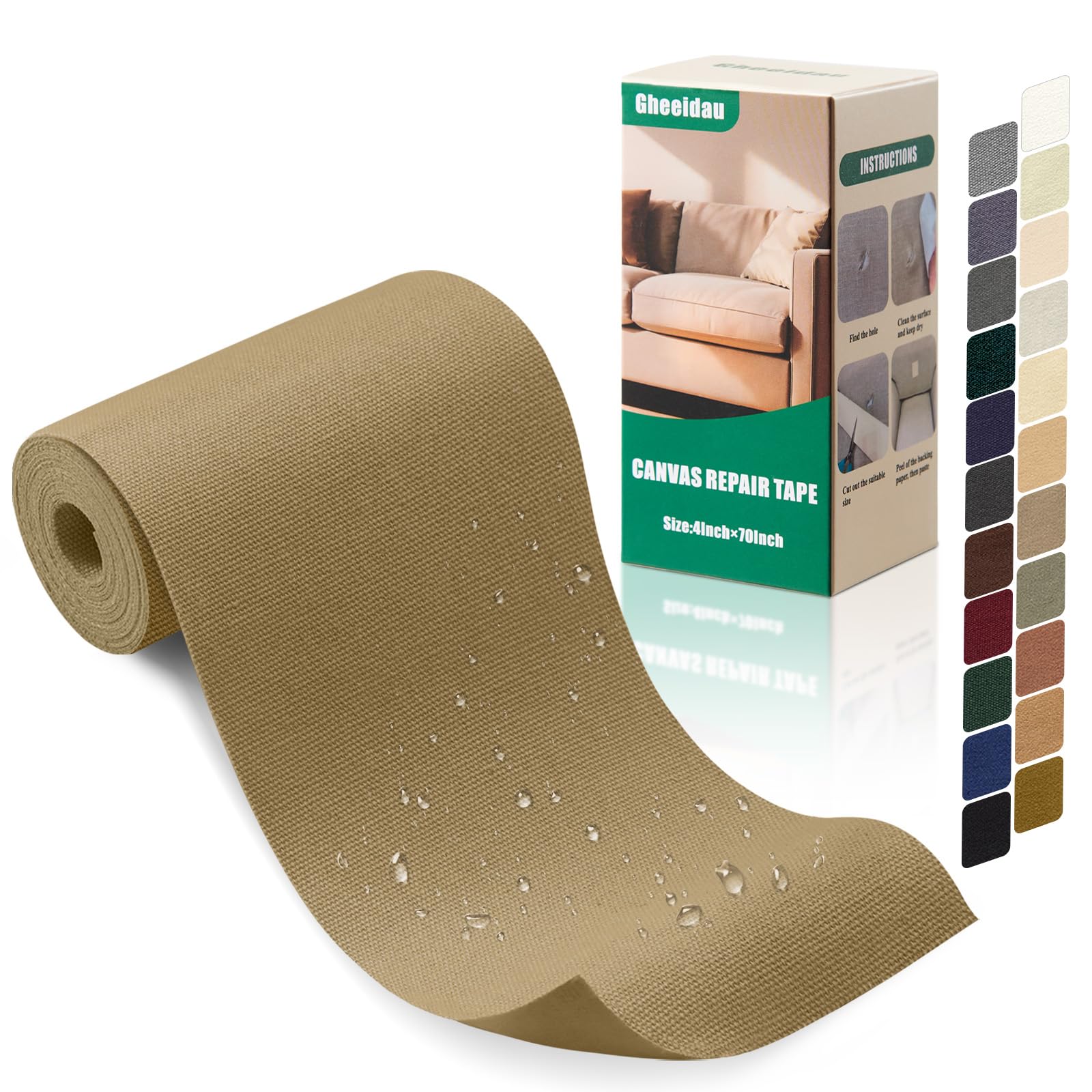 Amazon.com: Gheeidau Canvas Repair Tape 4×70 Inch Waterproof Self ...