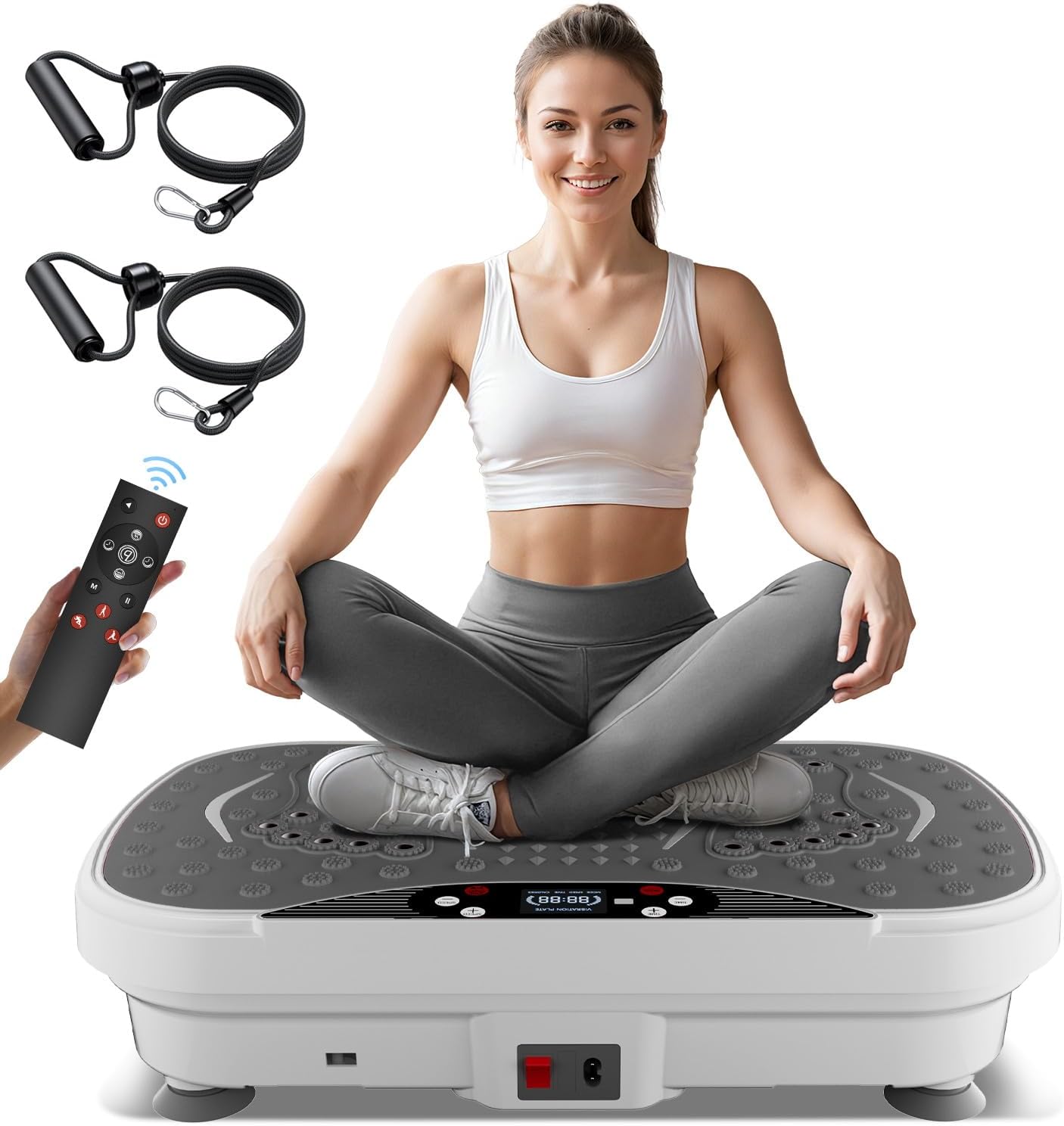 Vibration Plate Exercise Machine, Full Body Shaker for Weight Loss, Fat ...