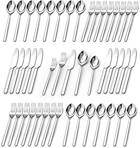 Amazon.com | KINGSTONE Silverware Sets, 60 Piece Flatware Set for 12, 18/10 Stainless Steel ...