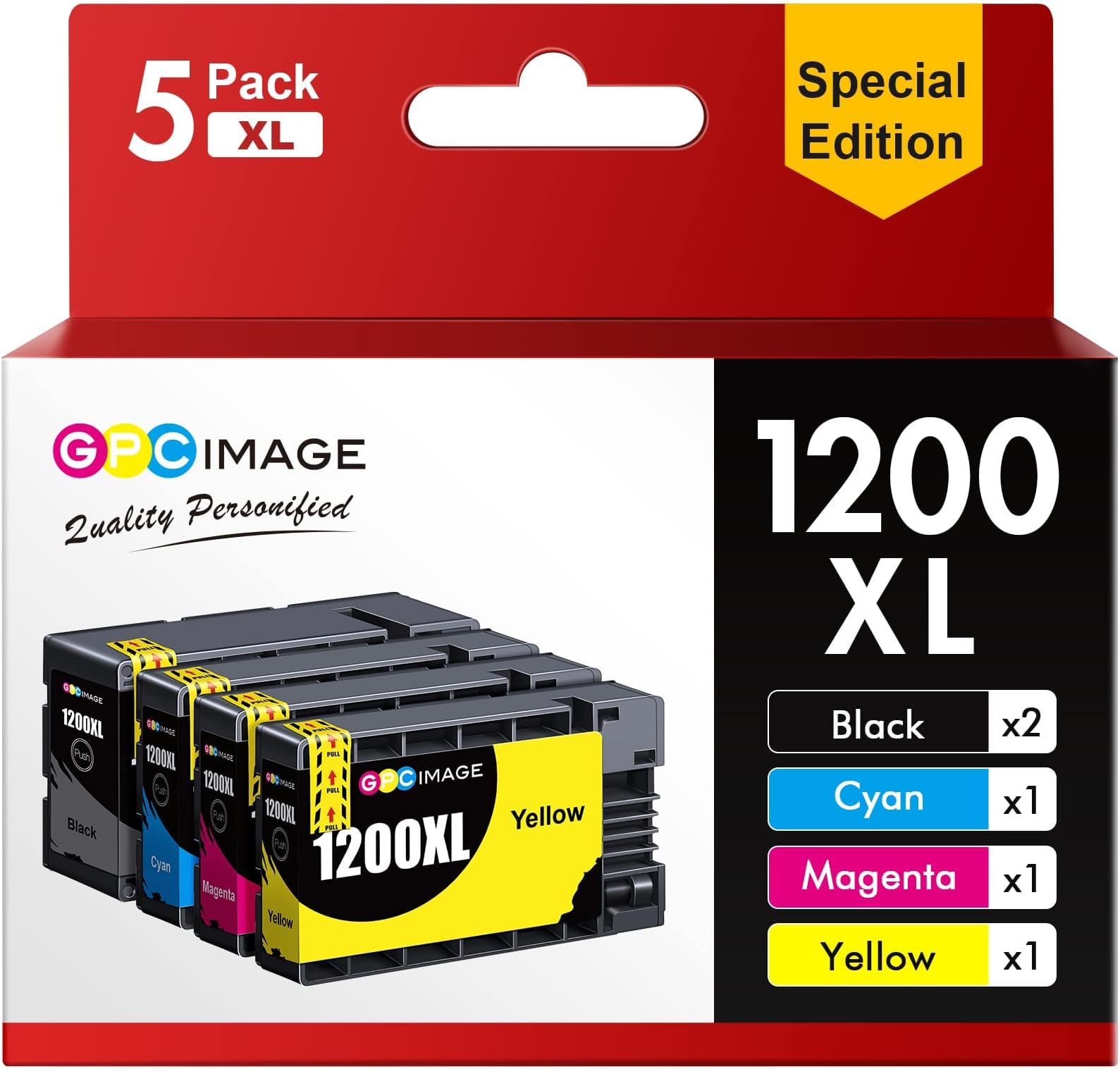 GPC Image Compatible Ink Cartridge Replacement for Canon PGI-1200XL PGI ...