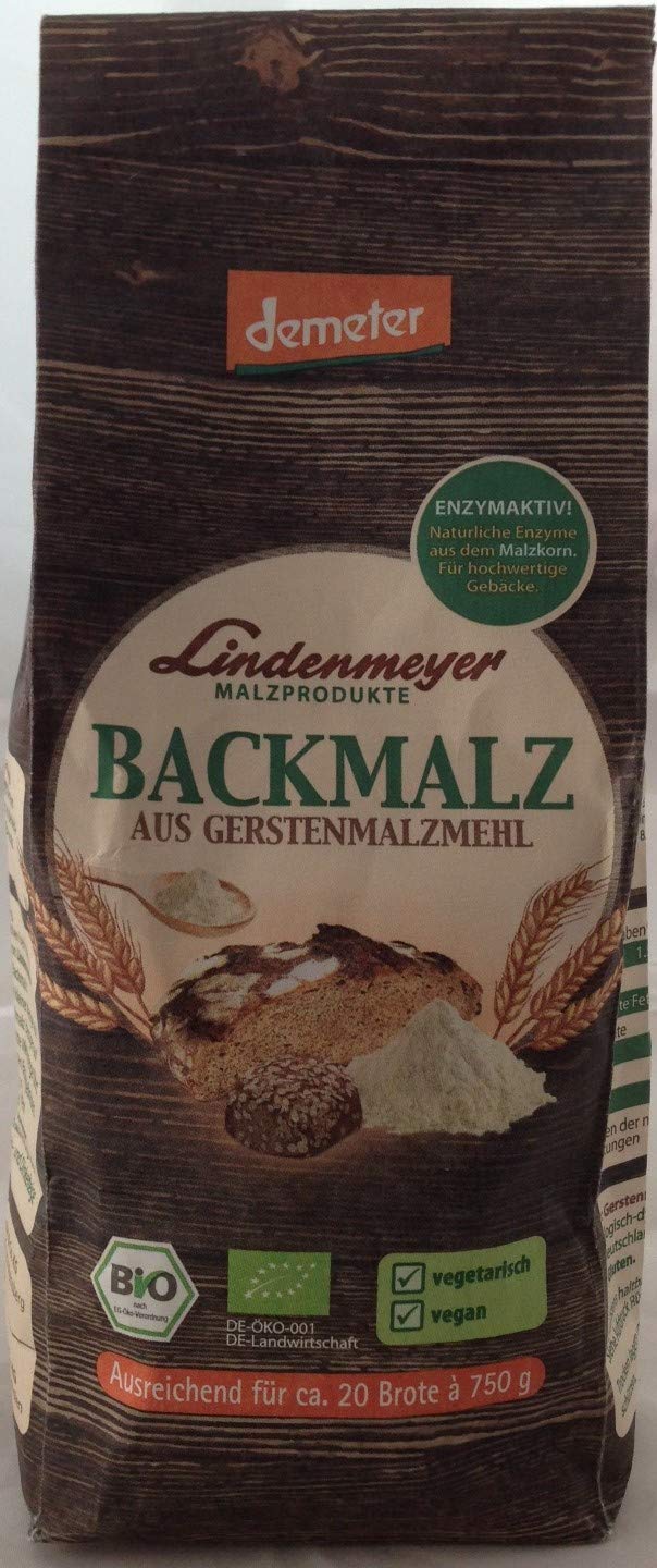 Lindenmeyer Malzprodukte Backmalz aus Gerstenmalzmehl, bio, 2 x 300g ...