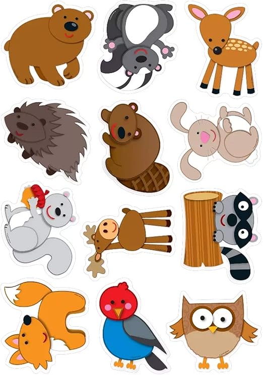 Amazon.com : Carson Dellosa 36 Piece Woodland Animals Bulletin Board ...