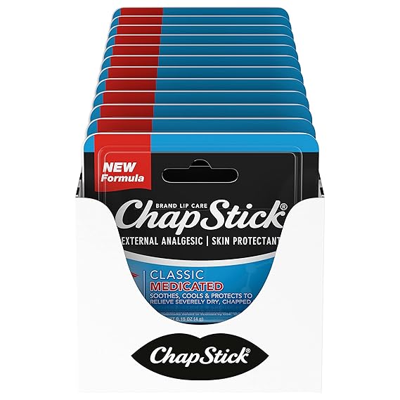 Amazon.com : ChapStick Classic Medicated Lip Balm Tubes, Chapped Lips ...