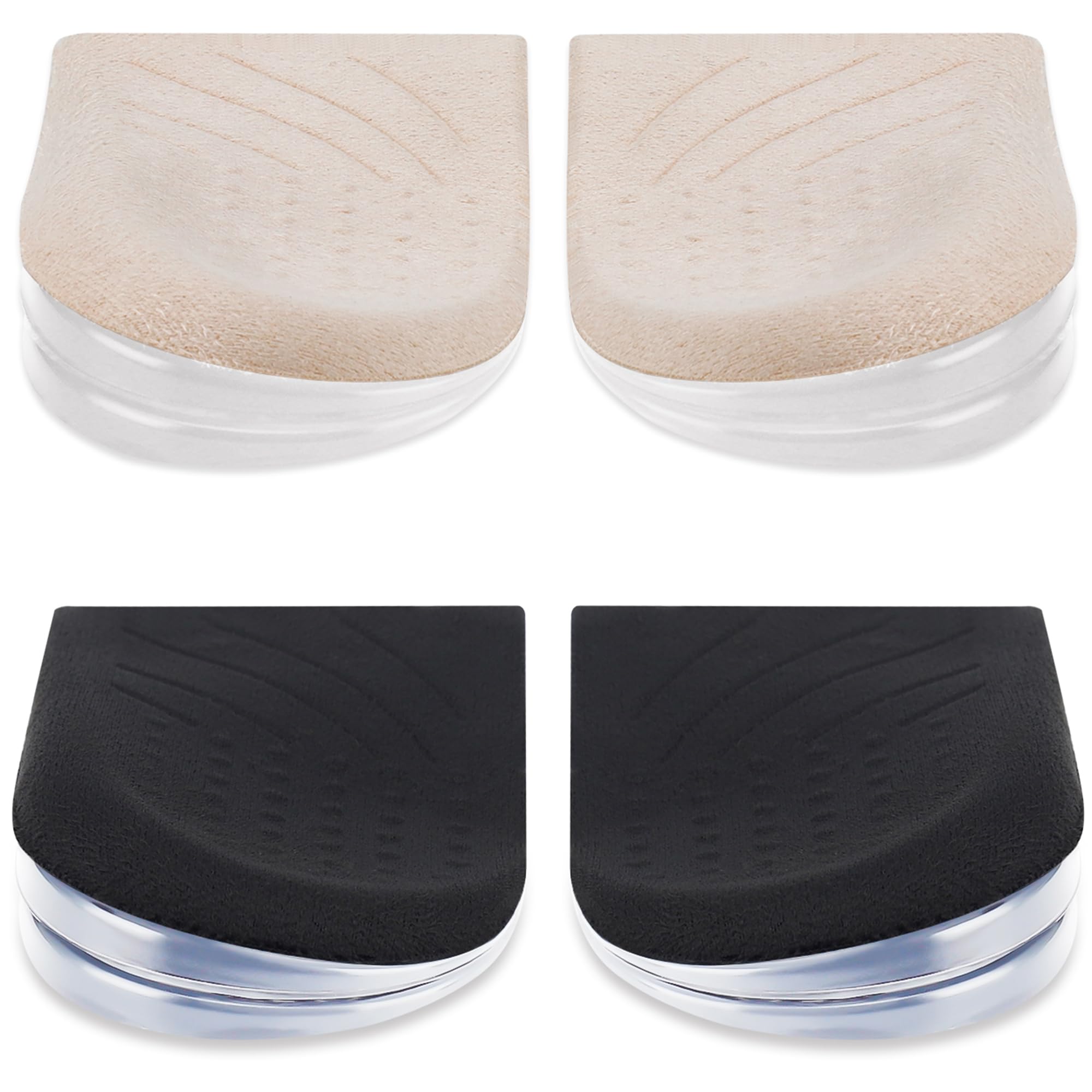 Amazon.com: 2 Pairs 3 Layers Medial & Lateral Heel Wedge Silicone ...