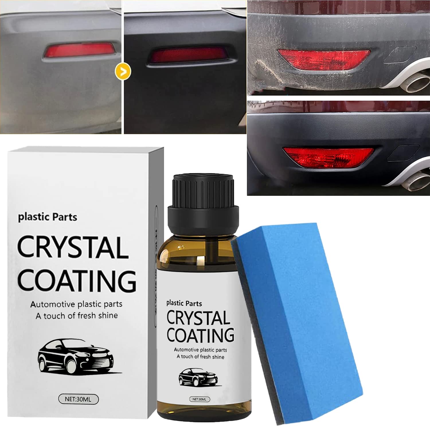 FOVANI 30ml Crystal Coating Tyre Shiner for Car and Plastic Restorer ...