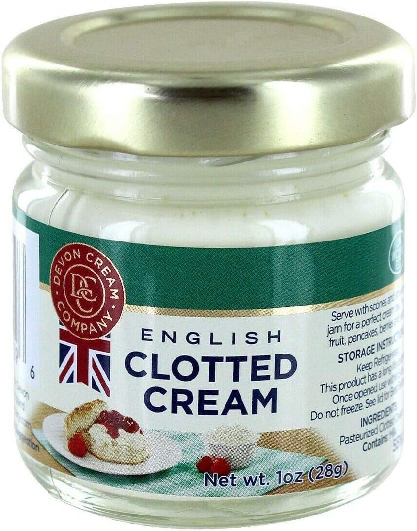 Clotted Cream Mini Jars - English Devon Cream - Long Shelf Life (24 ...