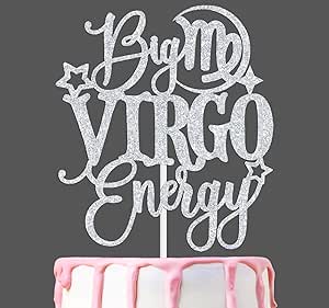 Amazon.com: Big Virgo Energy Cake Topper, Happy Birthday Virgo in ...