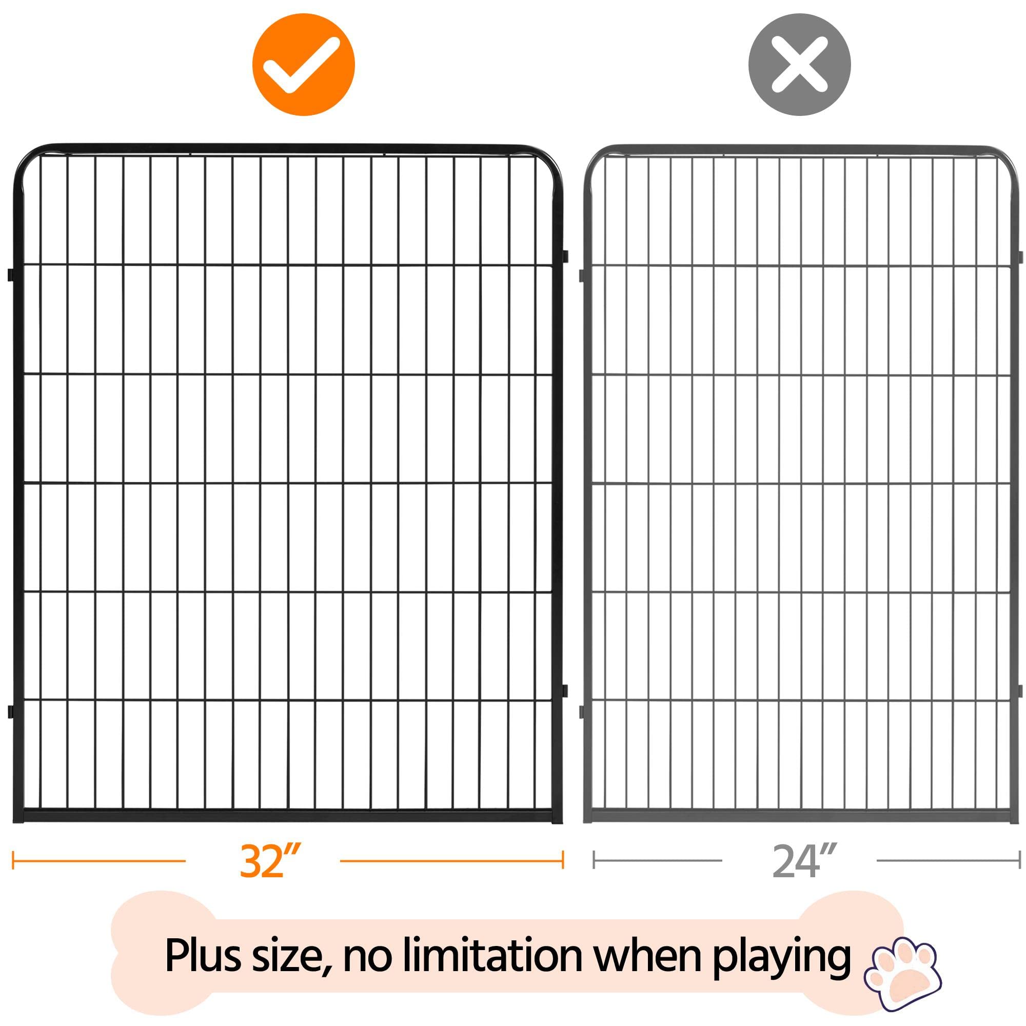 Snapklik.com : Dog Pen, 4 Panels 40 Inch Height Dog Fence Dog Playpen ...