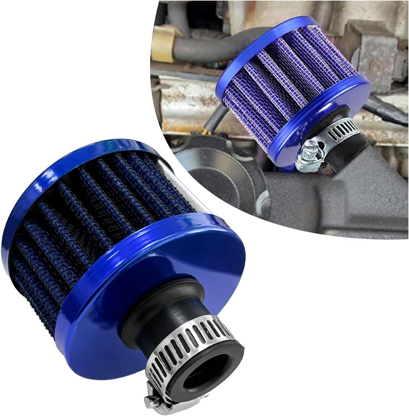 Amazon.com: Suvnie 12mm Mini Air Filter, Universal Motor Cold Air ...