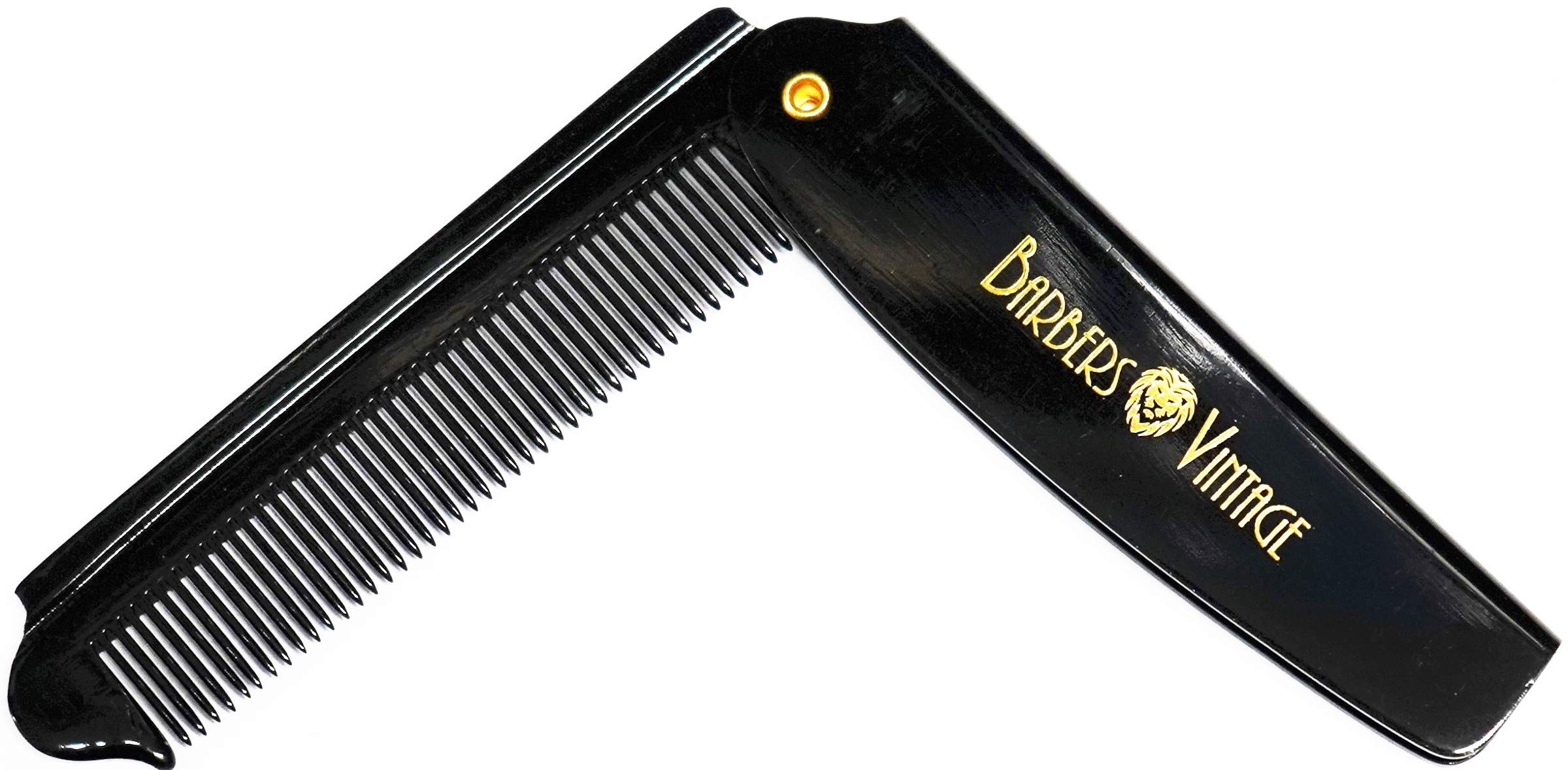 Barbers Vintage Folding Comb (Black). Luxury Hand Made Pocket Flip Comb ...