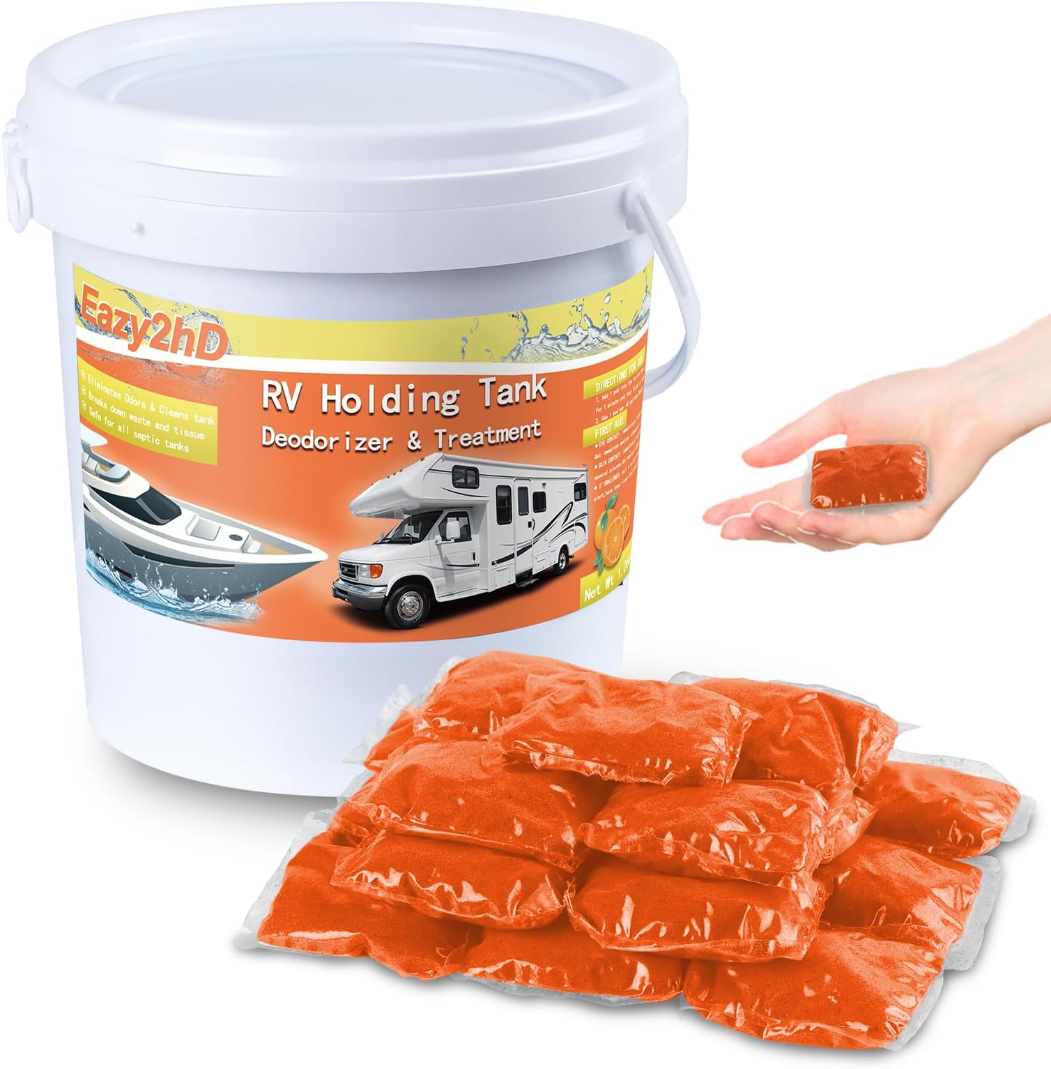 Amazon.com: Rid-x Holding Tank Deodorizer Pacs, Septic Tank Treatment ...