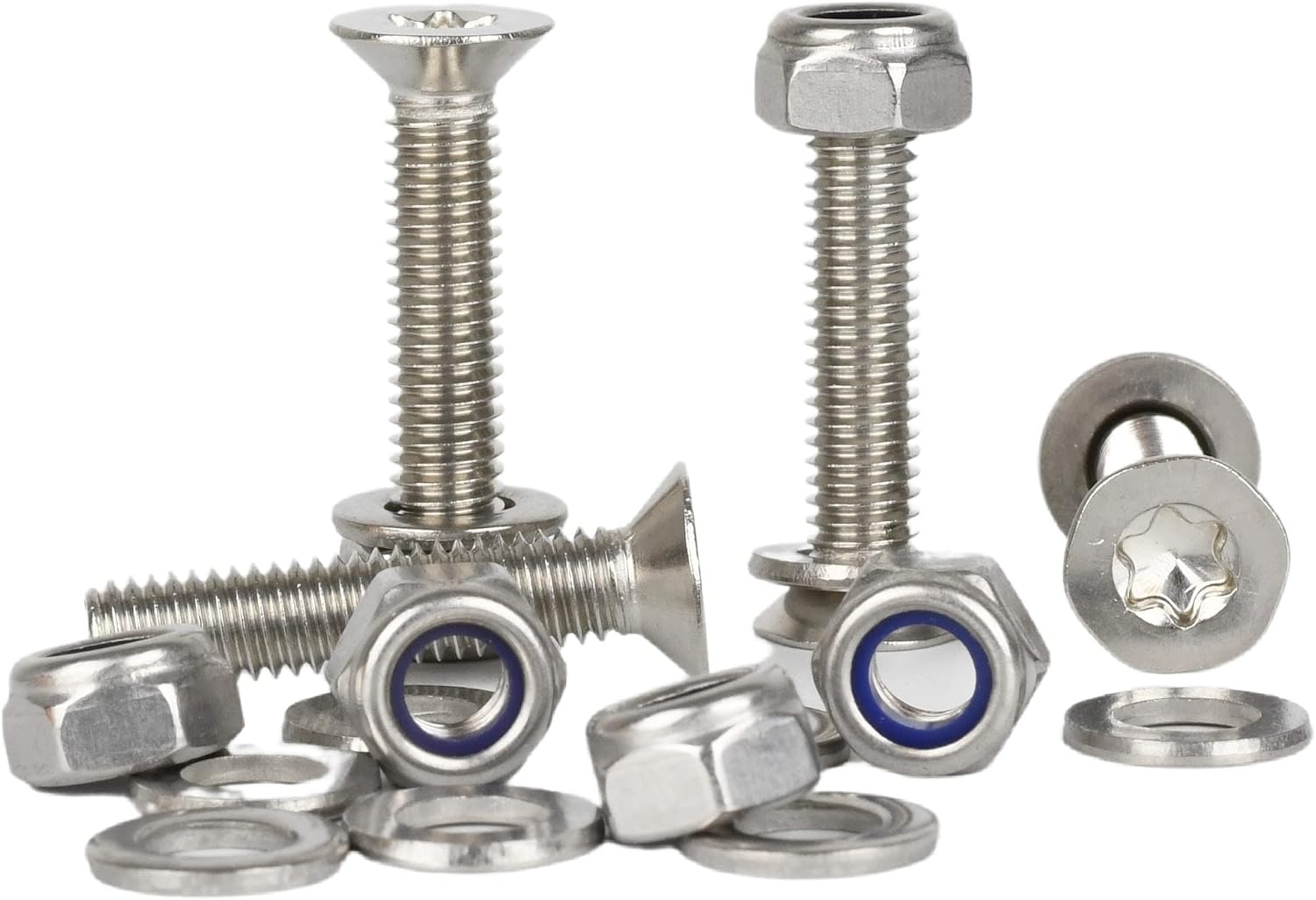 Bolt Base M5 x 35 Stainless Steel Torx Countersunk Machine Screws Nyloc ...