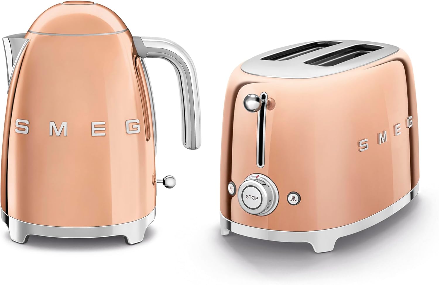 Smeg 50’s Style Retro Range Breakfast Set, 1.7L 3000W Kettle and Multi ...