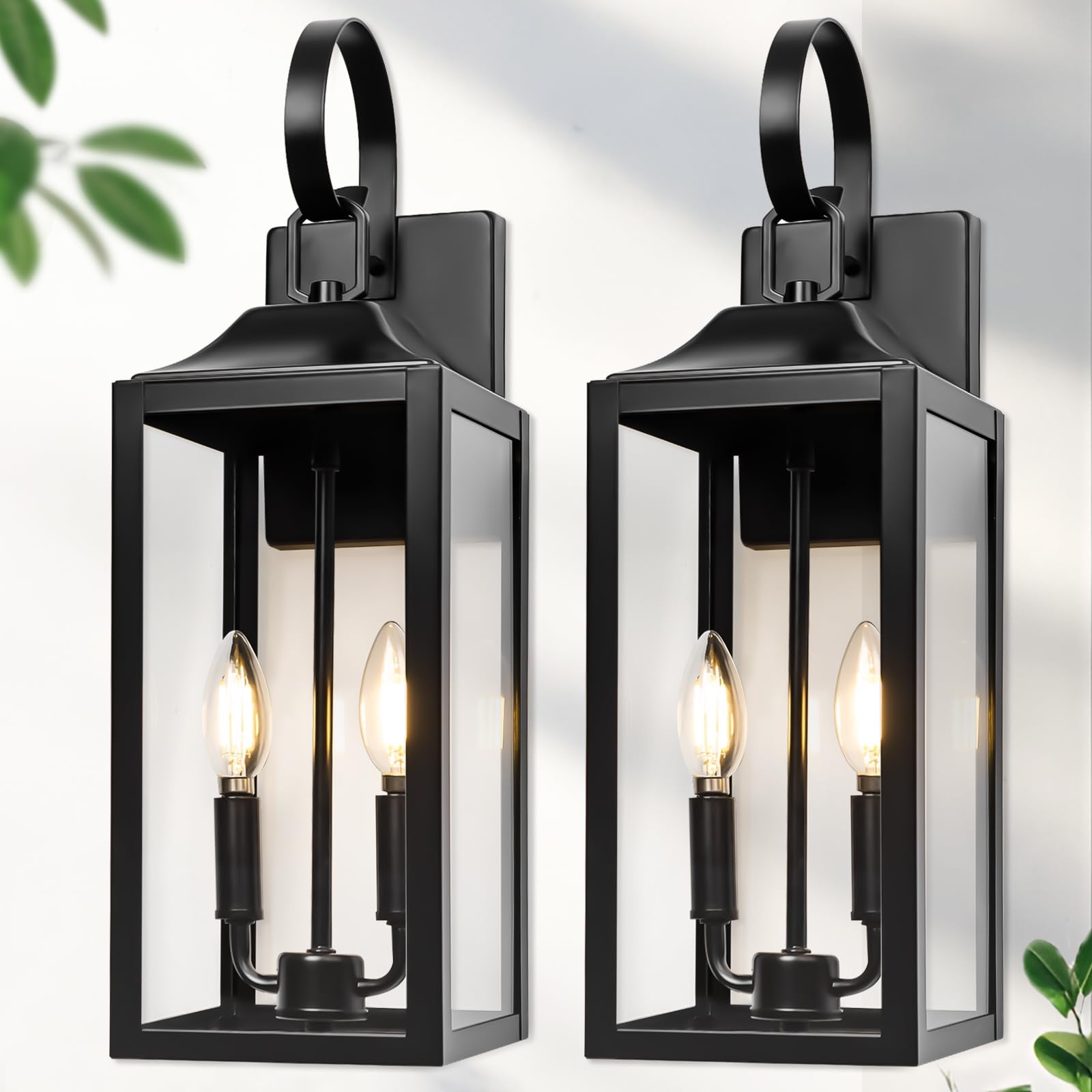 Possini Euro Design Tyne Modern Outdoor Wall Light Fixtures Set of 2 ...