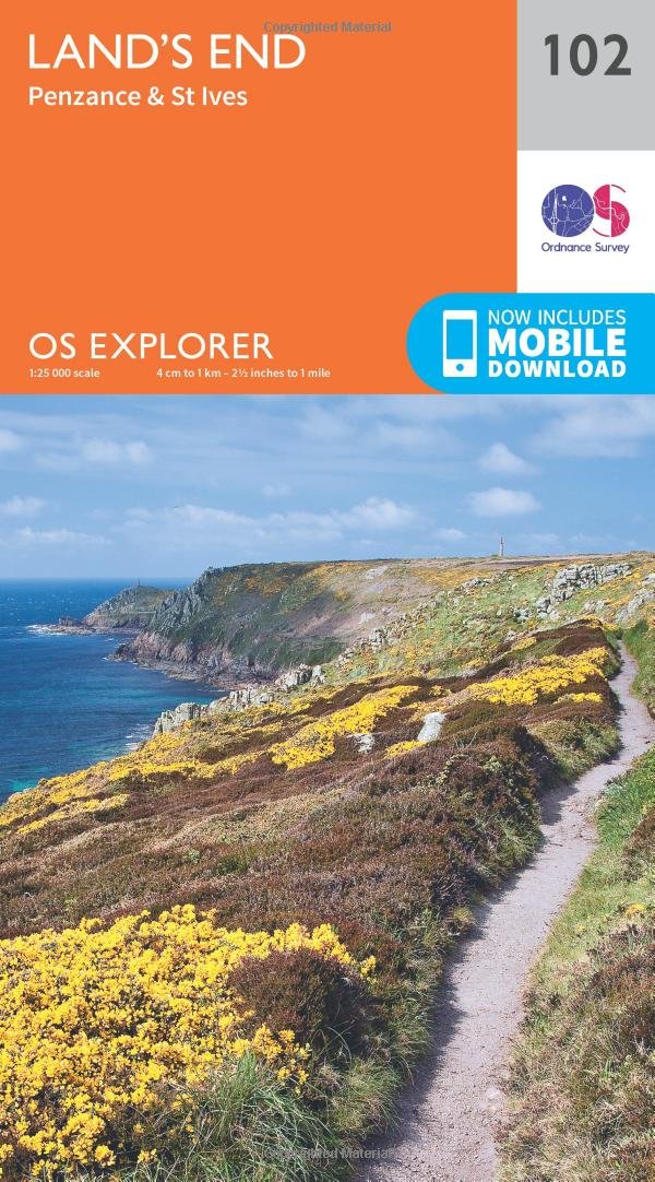 Land's End, Penzance and St Ives: 102 (OS Explorer Map) : Ordnance ...