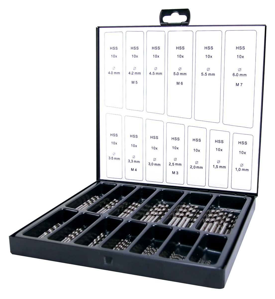 Terrax A214195 Spiral Drill Bit Set 130 Piece HSS-G (Ground High-Speed ...