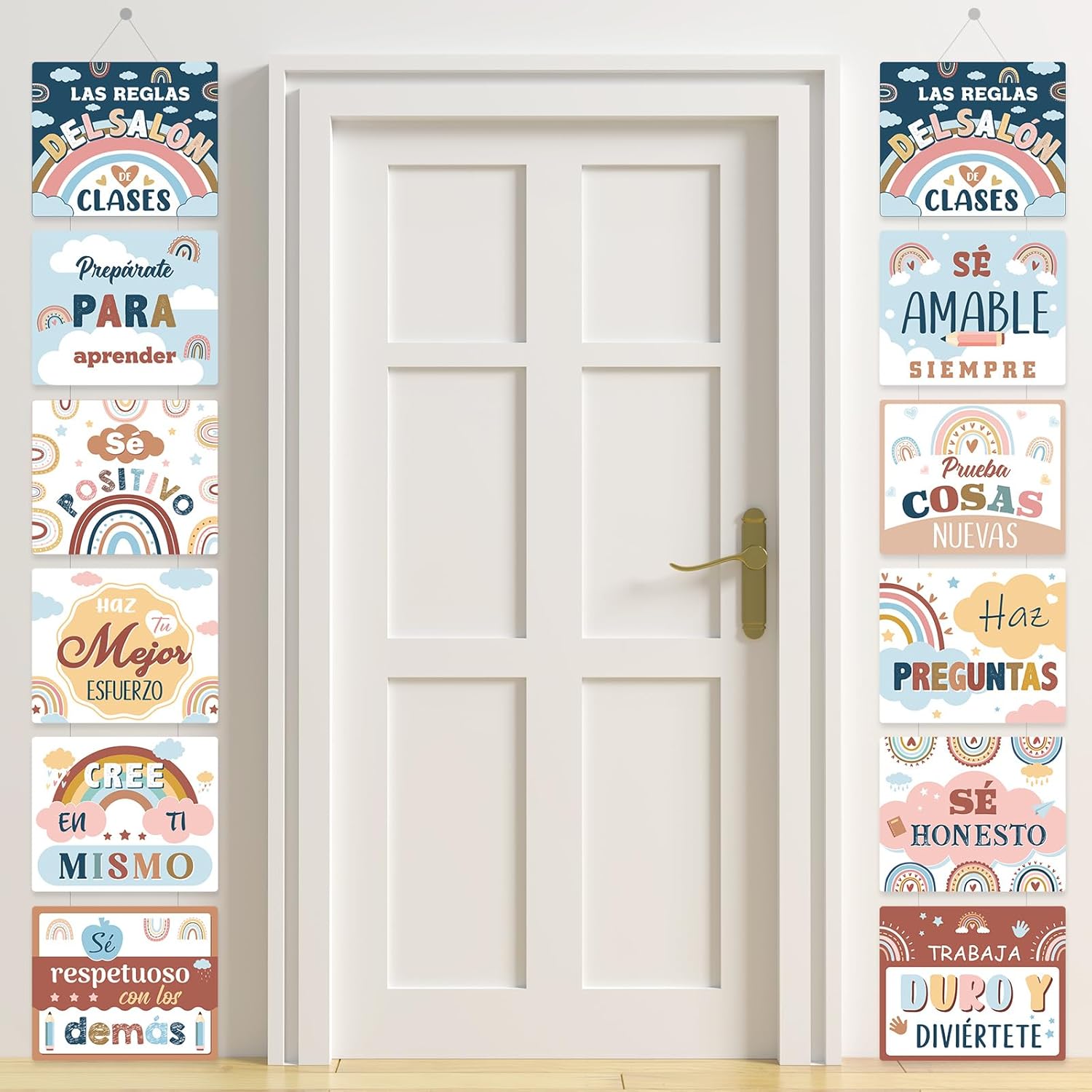 Amazon.com: Faccito Spanish Classroom Decoration Motivational Banner ...