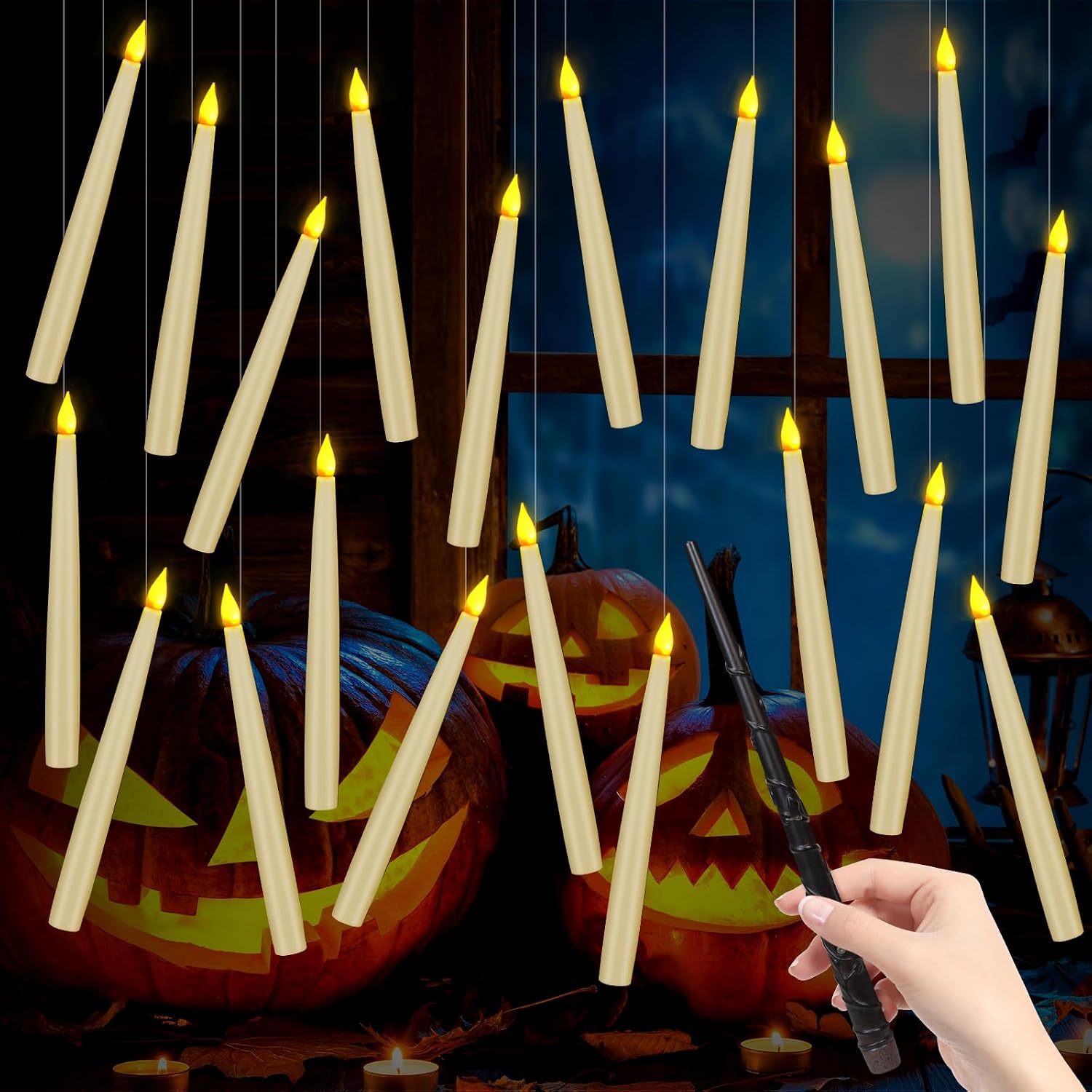 Amazon.com: 20 Pack Christmas Decorations Hanging Candles -Flameless ...