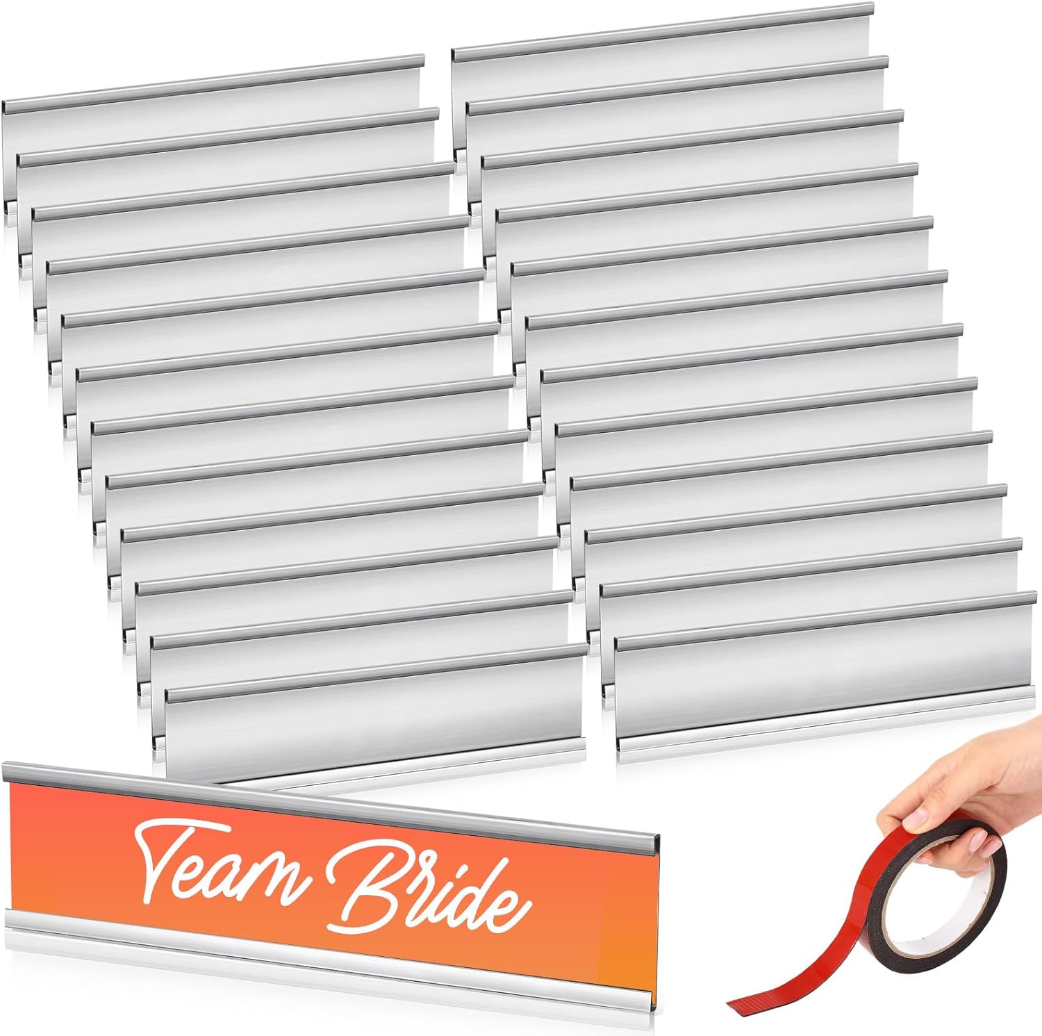 36 Pack Leifide Name Plates for Doors, 2 x 8 Inches Aluminum Office ...