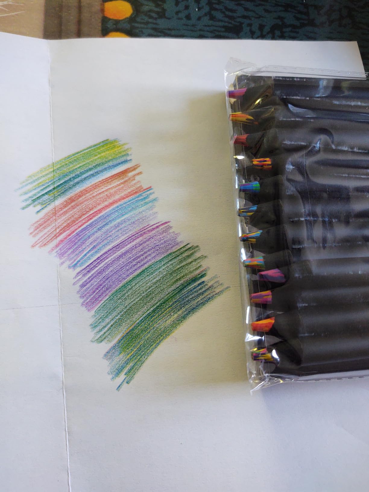 Wffeila Crayons Multicolores 12Pcs,Crayons de Couleur Arc-en-ciel pour ...
