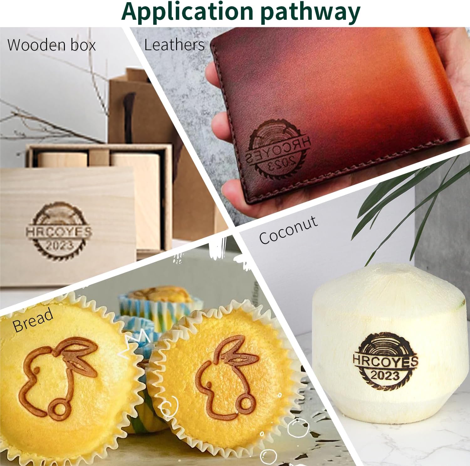 Sello de marca de madera personalizado con logotipo personalizado ...