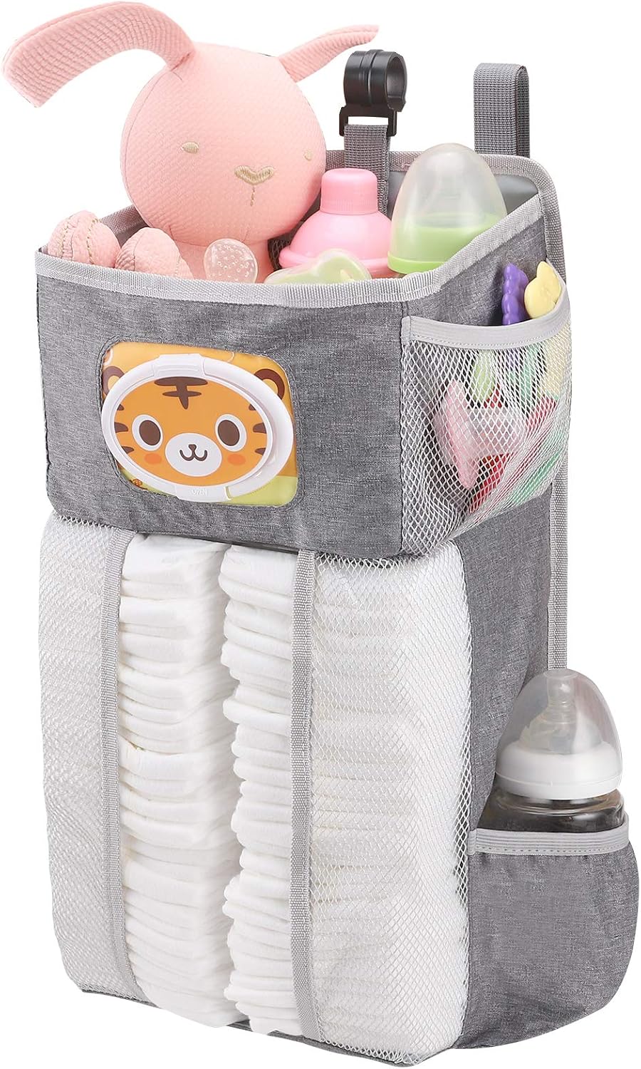 Amazon.com: Accmor Hanging Baby Diaper Caddy Organizer, Diaper Stacker ...