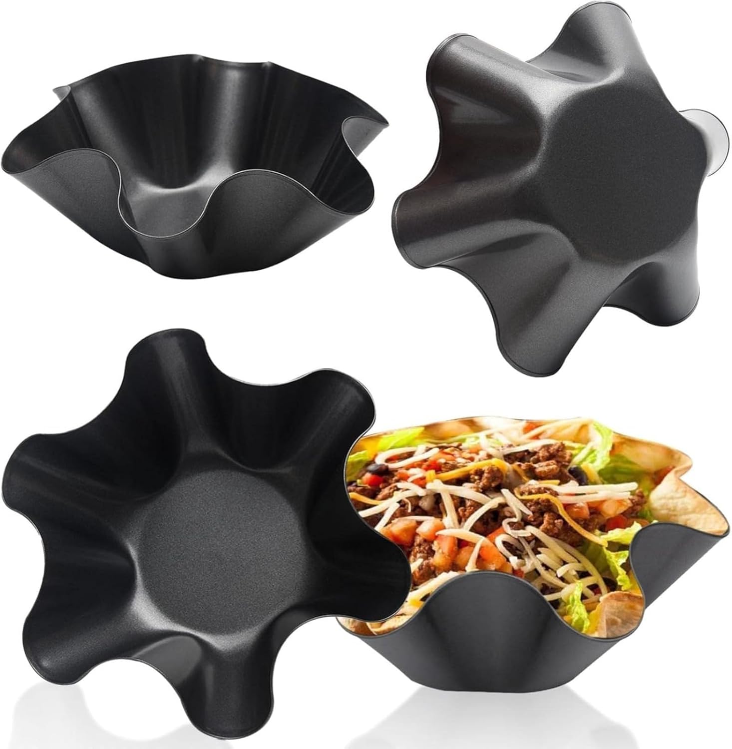 Amazon.com: AQEENURA Tortilla Pan Set - Nonstick Large Taco Shell Bowl ...