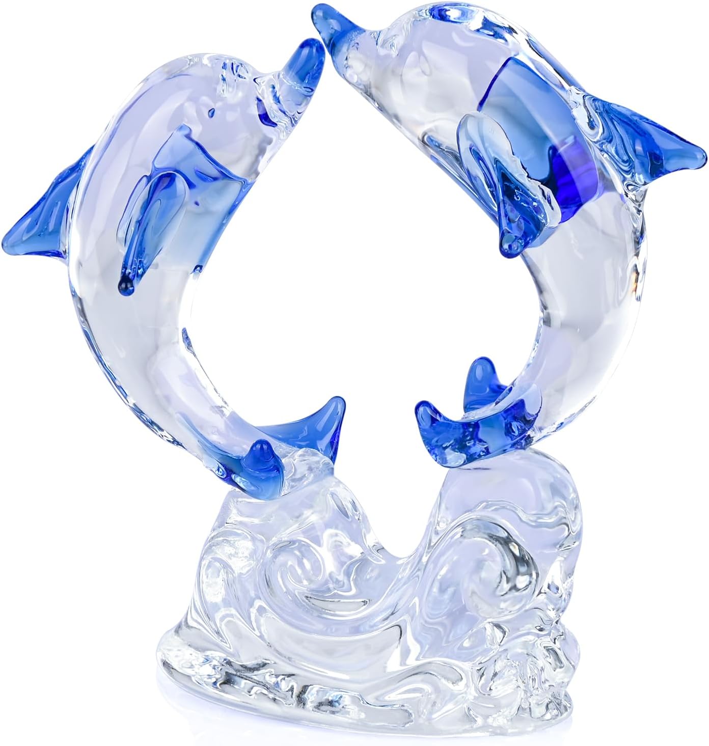 Amazon.com: Ingbear Glass Dolphin Ornament,Cystal Figurines for Home ...