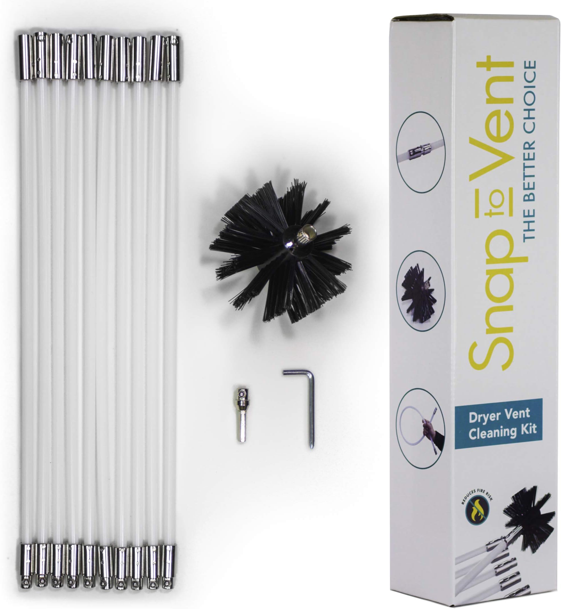 Amazon.com: 14' Quick Snap Cleaning Kit with Drill Attachment for Dryer ...