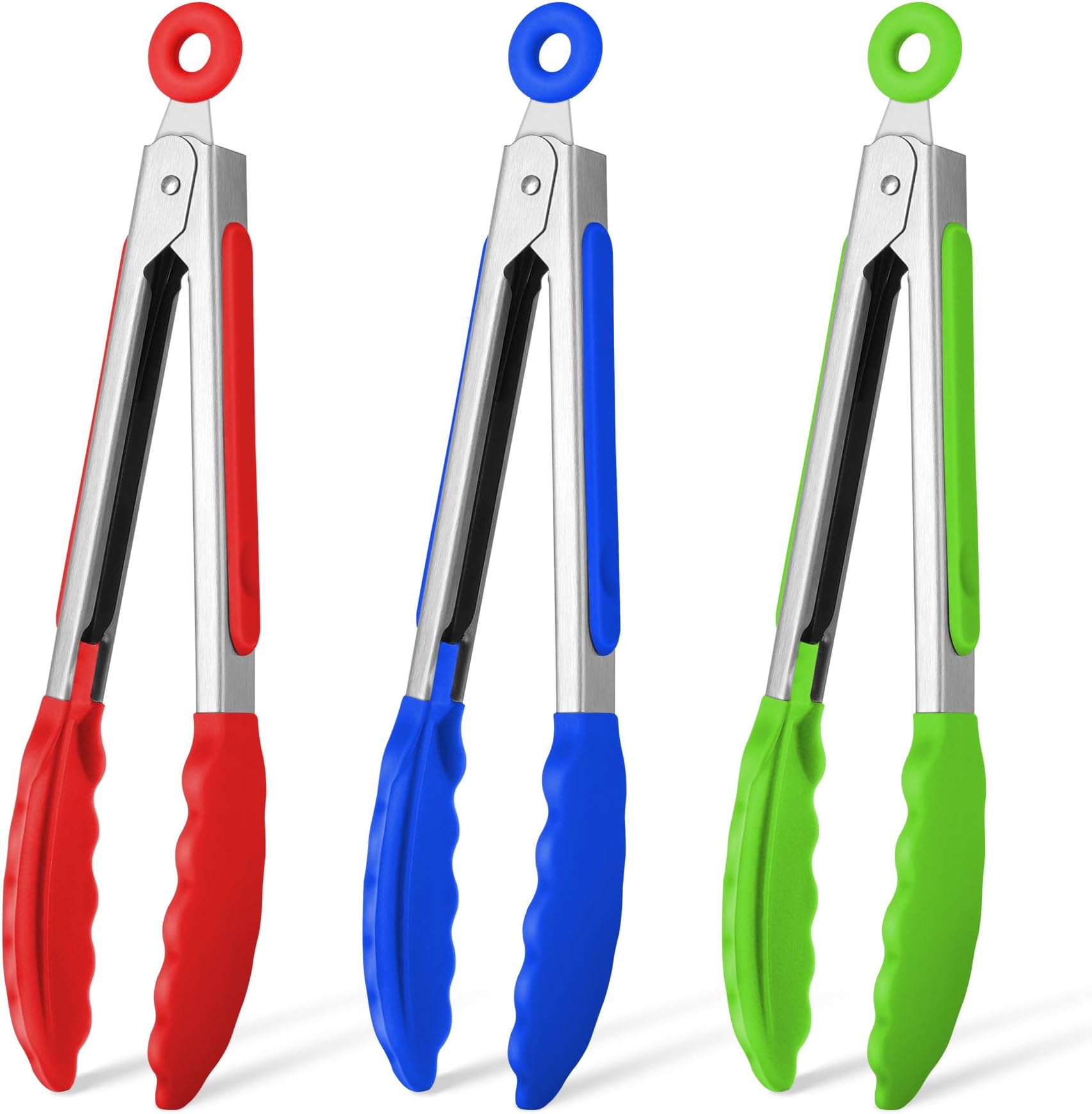 Amazon.com: Norpro Mini Silicone & Stainless Steel Tongs (Assorted ...
