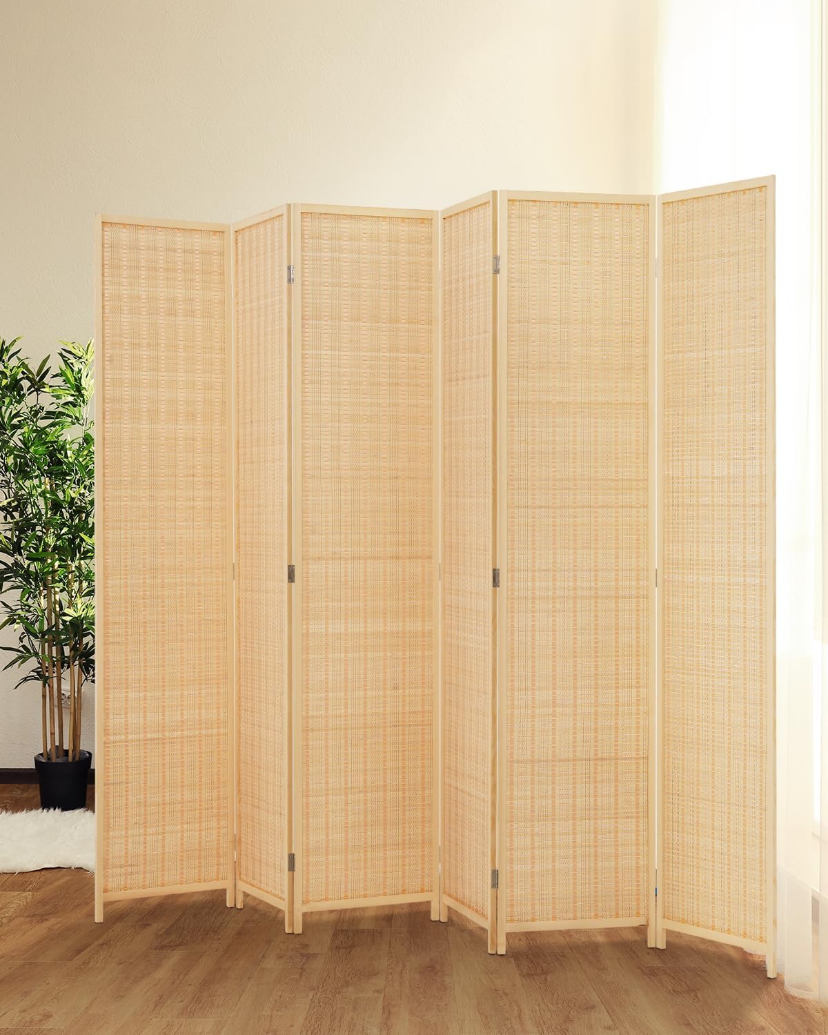 Amazon.com - JOSTYLE Room Divider Wall 4 Panel, Folding Privacy Screen ...