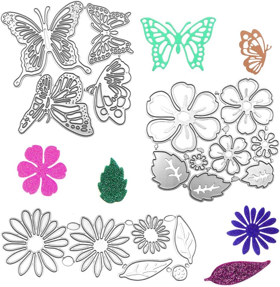 Amazon.com : Hying Spring Flowers Cutting Dies for Card Making, Floral ...