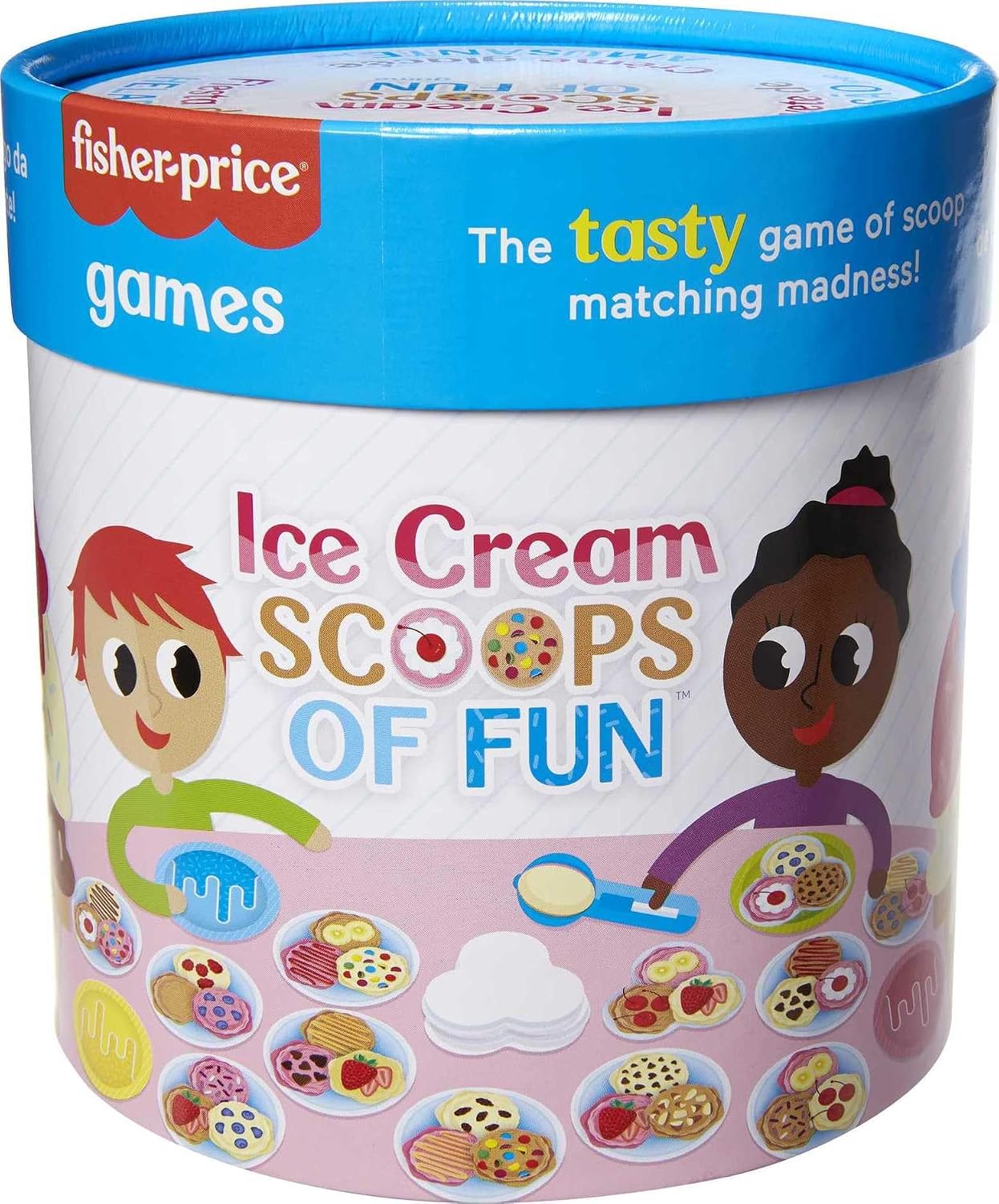 Mattel Games Ice Cream Scoops of Fun Board Game for Kids 3+ with Game ...