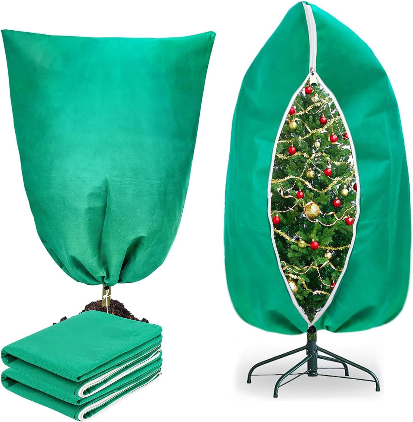 Dreamtop Christmas Tree Covers 2 Pack 80 X 120cm, Durable for Upright ...