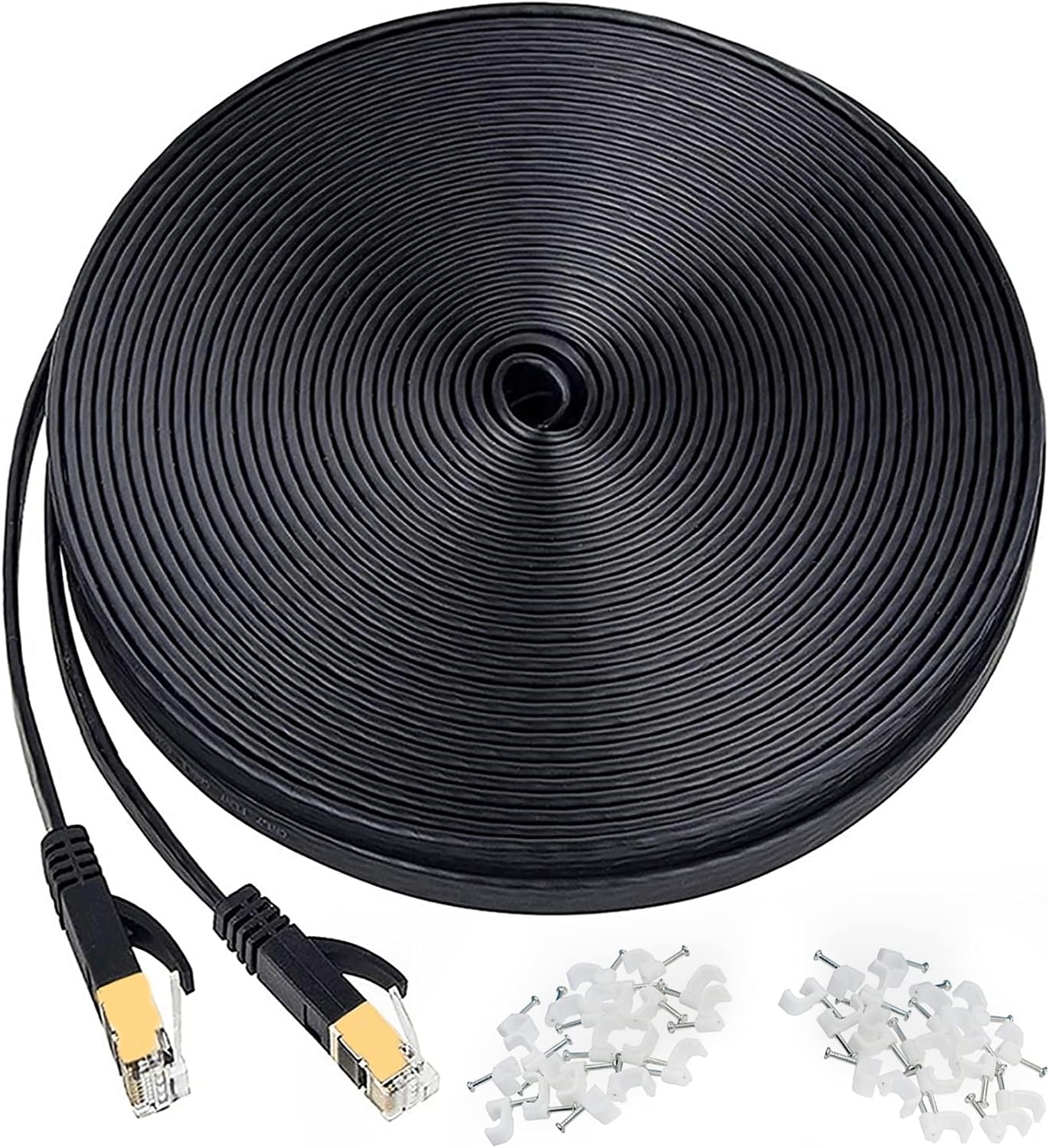 Amazon.com: Ethernet Cable 100 ft, Cat7 Slim Long Network Cable with ...