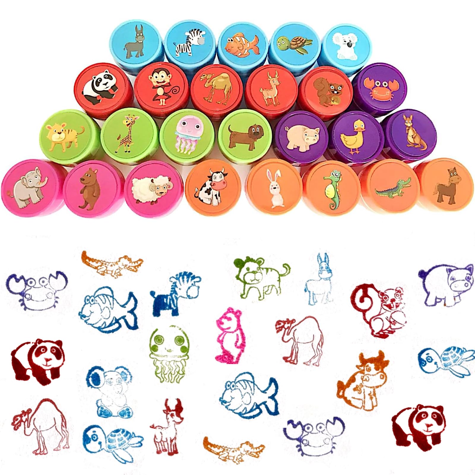 Amazon.com: 26Pcs Assorted Stamps for Kids,Ocean Life and Zoo Animal ...