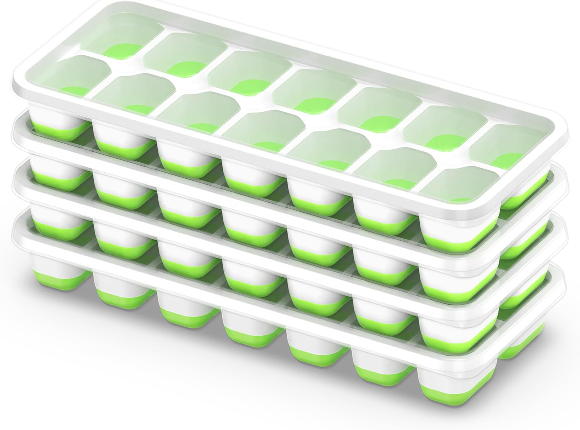 Amazon.com: Ice Cube Tray, Ice Trays (4 Pack); Silicone Ice Cube Tray ...