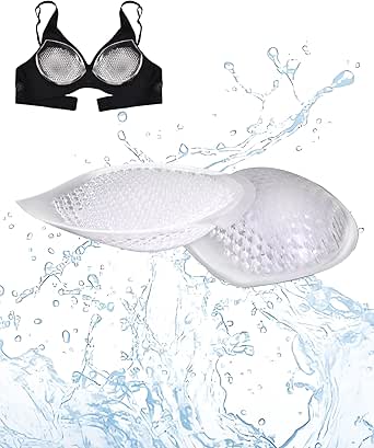 Niidor Breathable Mesh Silicone Insert Bra Pads, Clear Gel Invisible ...