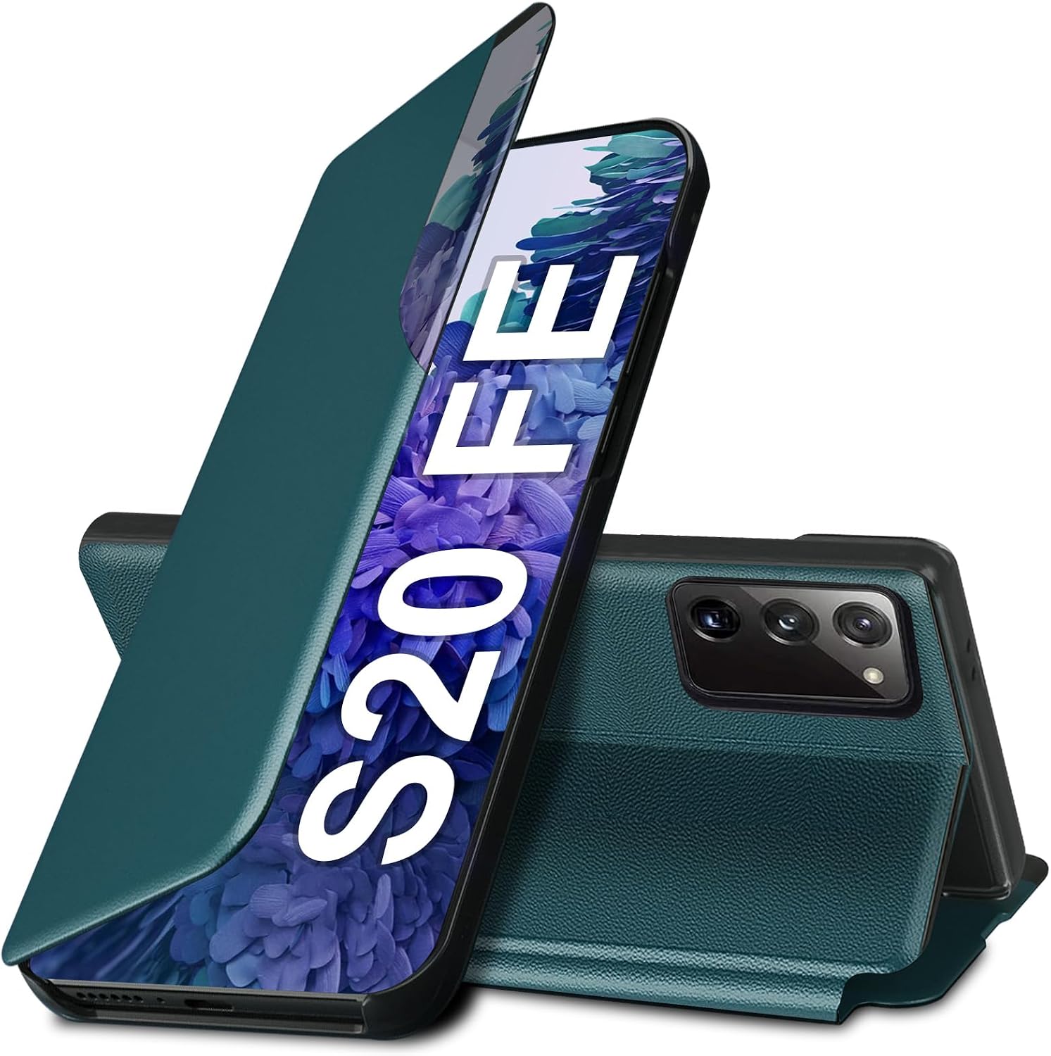 Amazon.com: S20 FE Flip Case for Samsung Galaxy S20 FE 5G Case, Clear ...