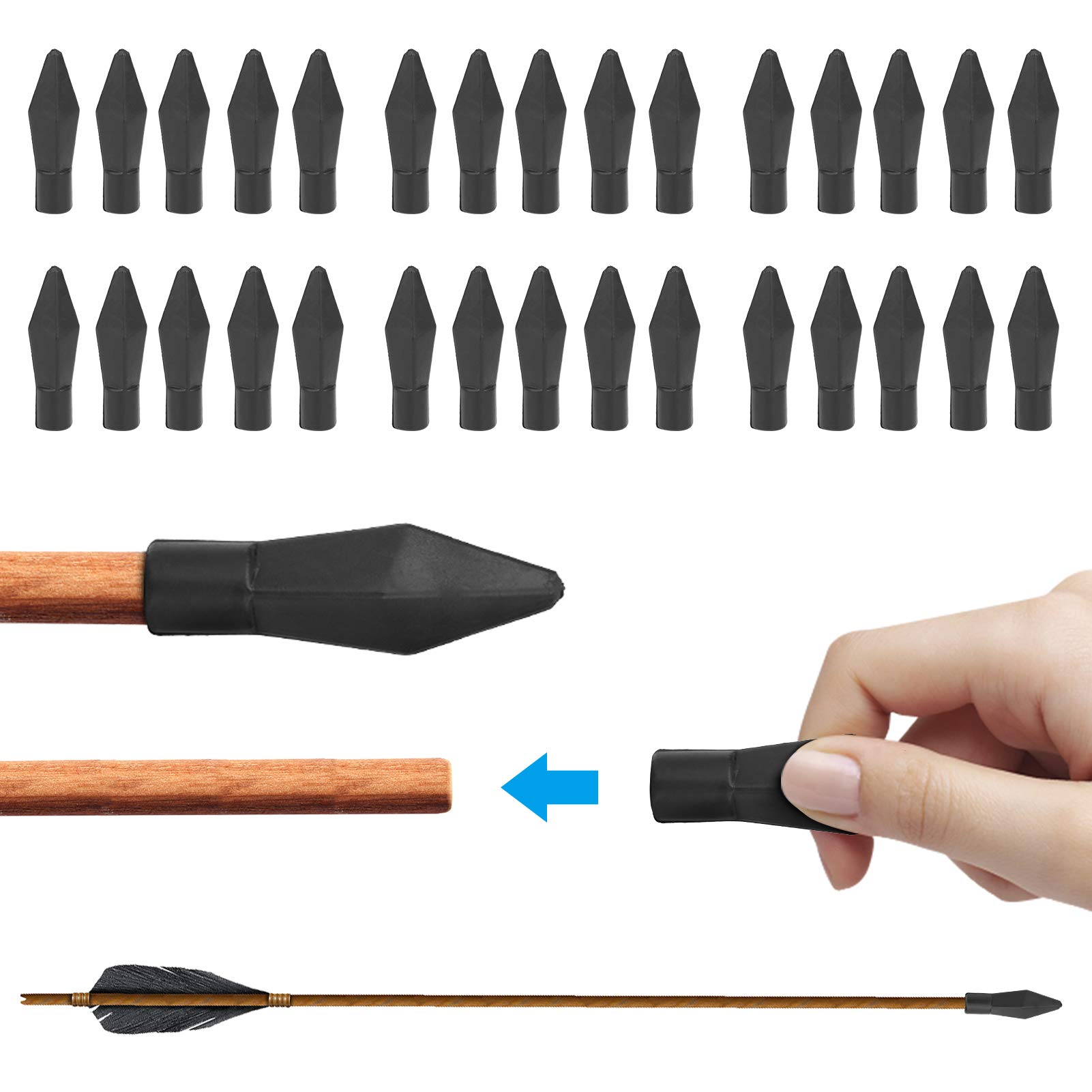 30 Pack Soft Arrow Tips NCONCO 30-Pack Rubber Arrow Tips - Soft Safety ...