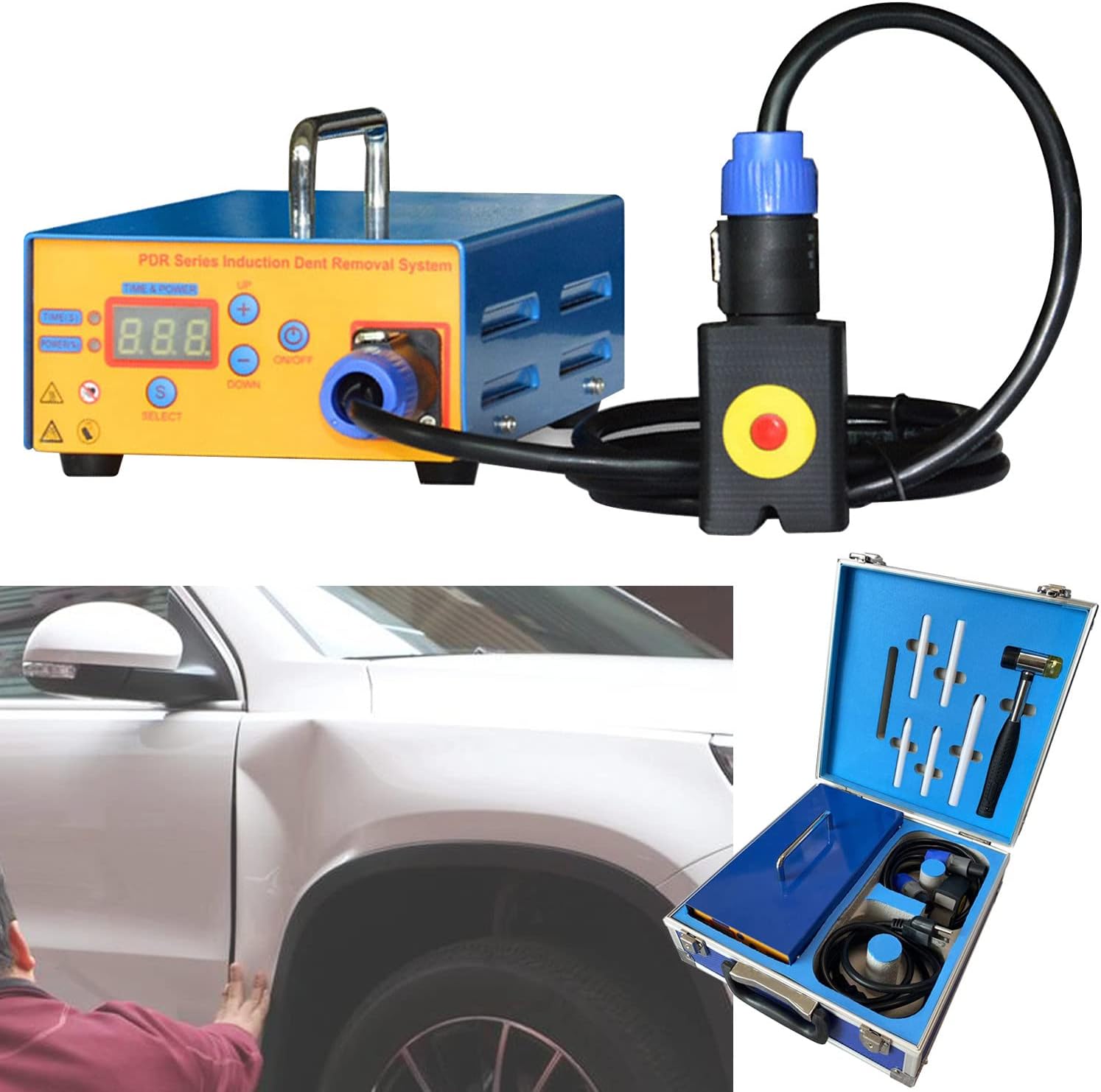 Amazon.com: FADALE Car Dent Repair Kit, 1380W Paintless Dent Removal ...