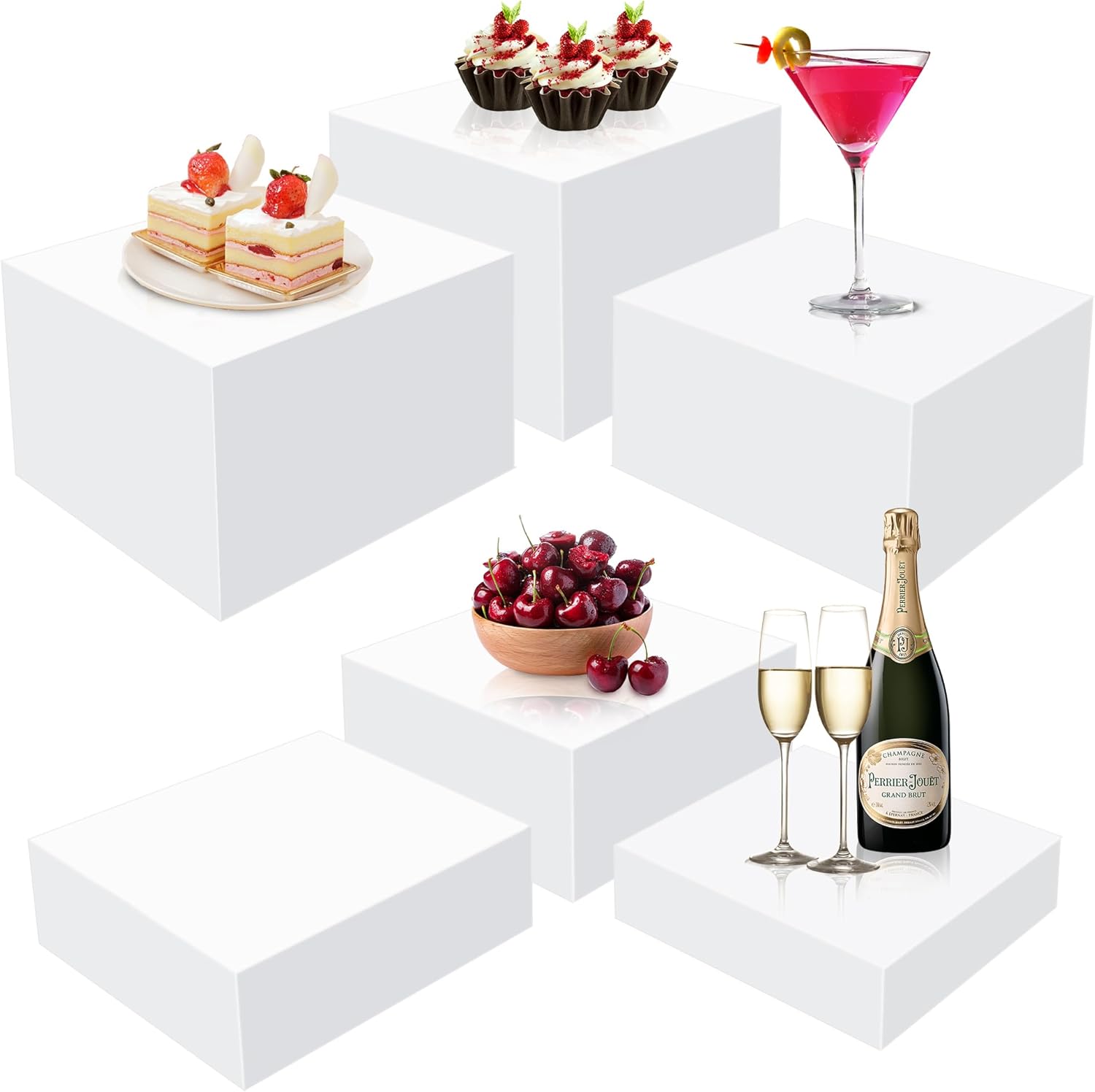 Amazon.com: KoreTech 6Pcs Buffet Risers, Food Risers for Buffet ...