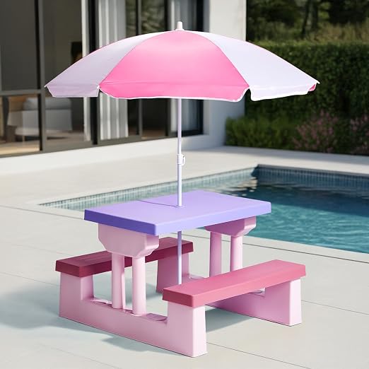 Amazon.com: Outdoor Table and Chair Sets with Removable Umbrella, Young ...