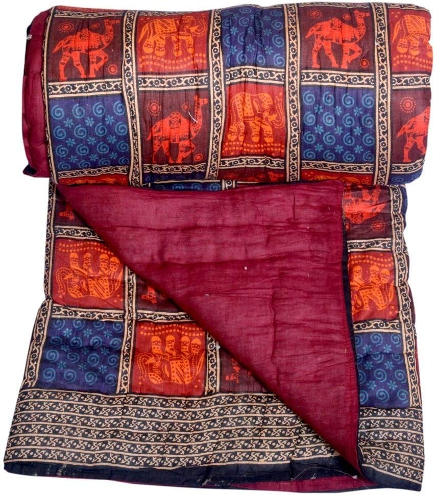 Buy Indian Multi Block Cotton Design Authentic Handmade Reversible ...