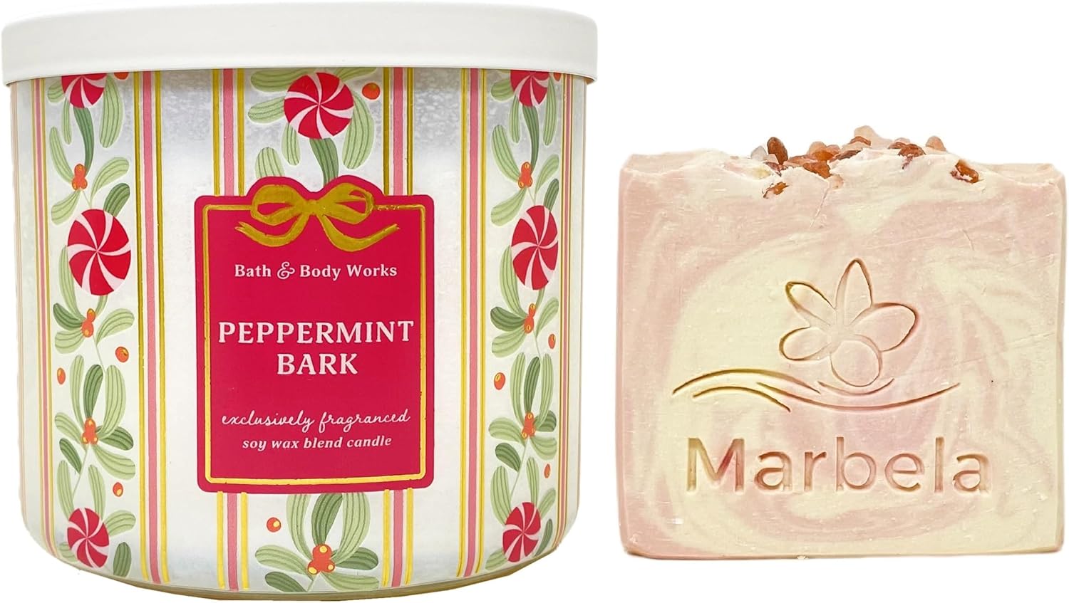 Amazon.com: Bath & Body Works Peppermint Bark 3-Wick Scented Candle with a Himalayan Salts ...