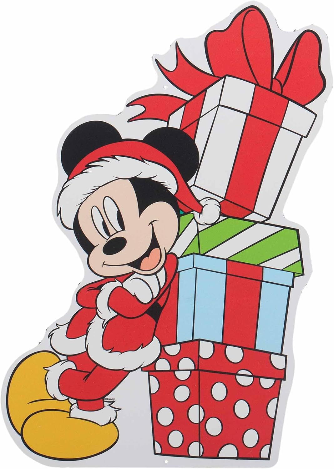 Amazon.com: Disney Santa Mickey Mouse and Gifts Metal Sign - Cute ...