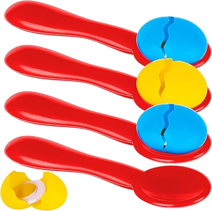 Amazon.com: ArtCreativity 12Pcs Egg Spoon Race Game Set for Kids and ...